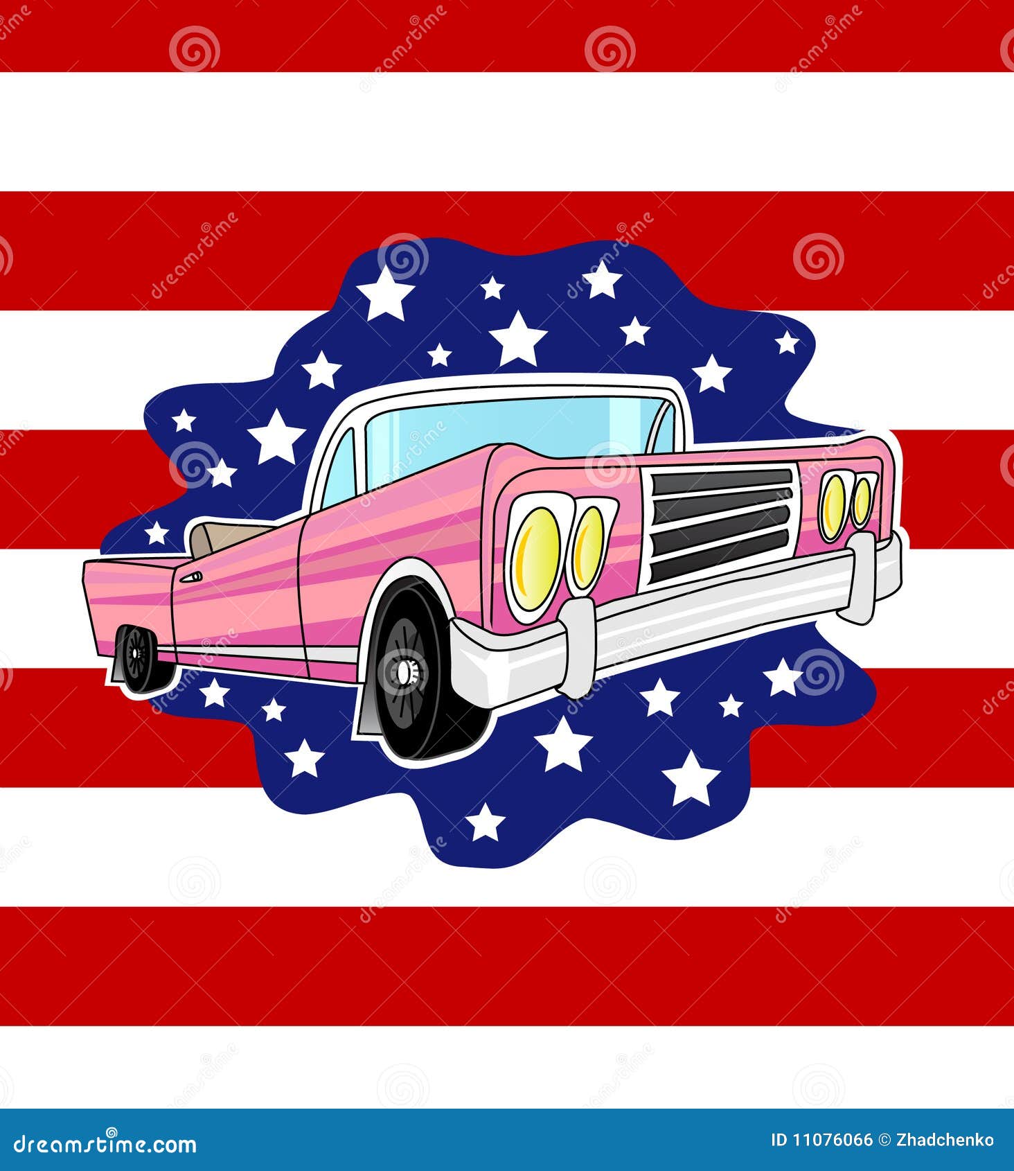 Car stock vector. Illustration of chrome, elvis, headlamp - 11076066