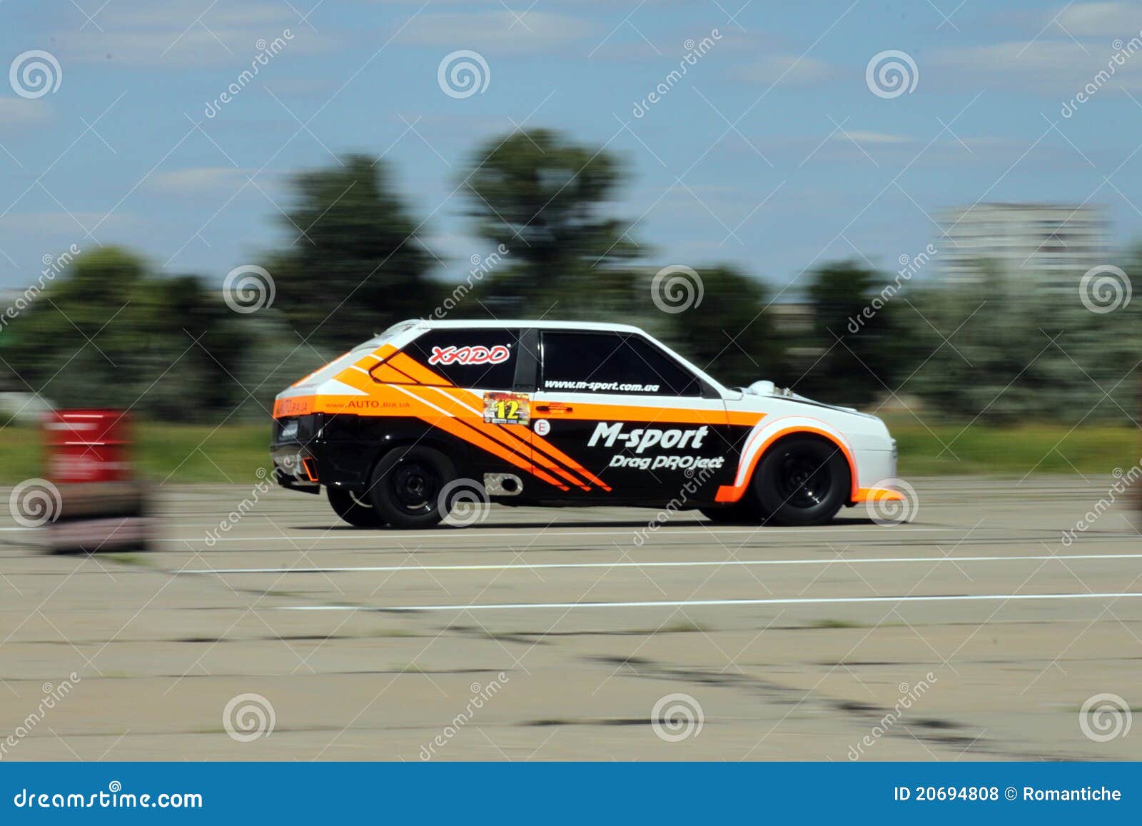 Car 12 (lada) on race editorial stock photo. Image of august - 20694808