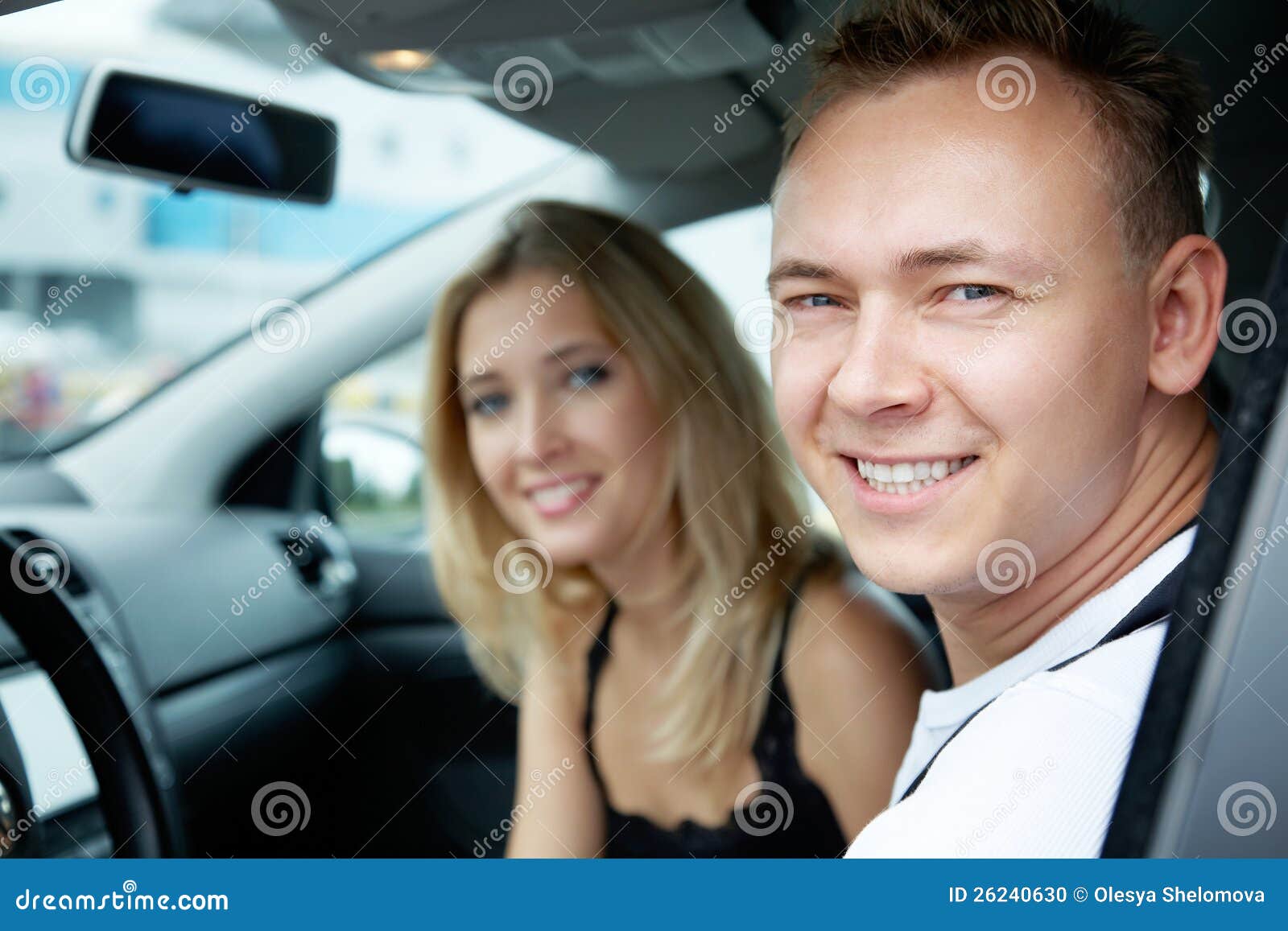 In the car stock photo. Image of closeup, happy, boyfriend - 26240630