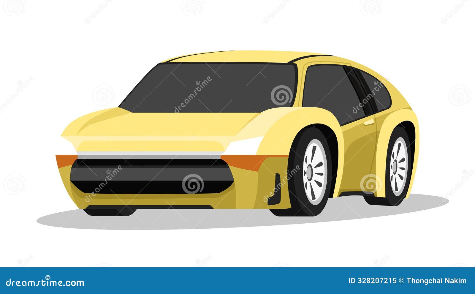 Concpet Car Perspective View. Stock Vector - Illustration of font ...