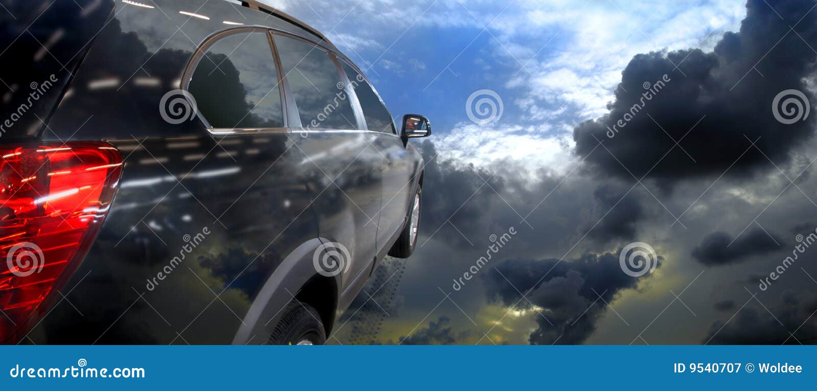 Car stock image. Image of clouds, engines, illumination - 9540707