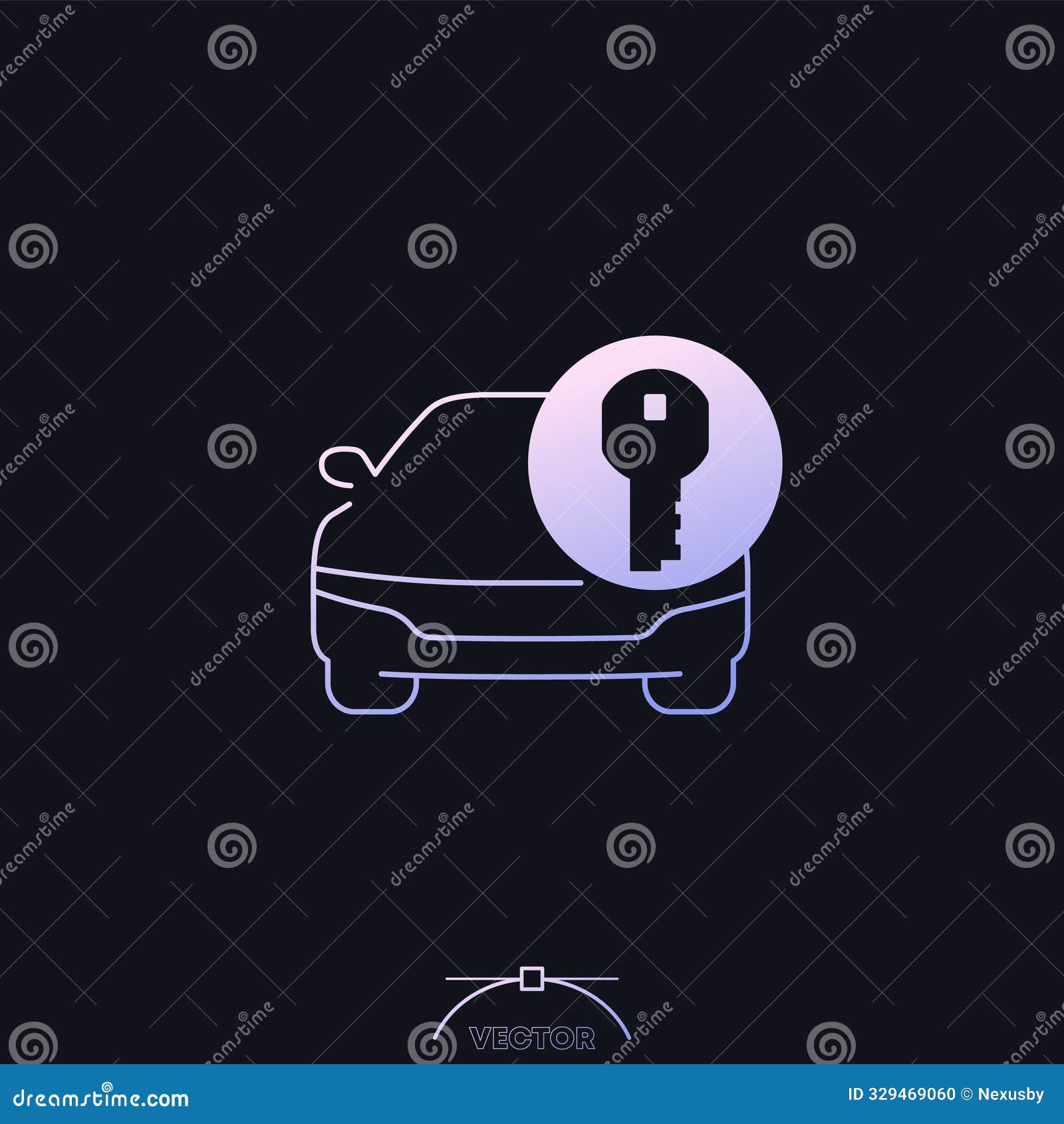 Car Access Icon with a Key, Vector Stock Illustration - Illustration of ...