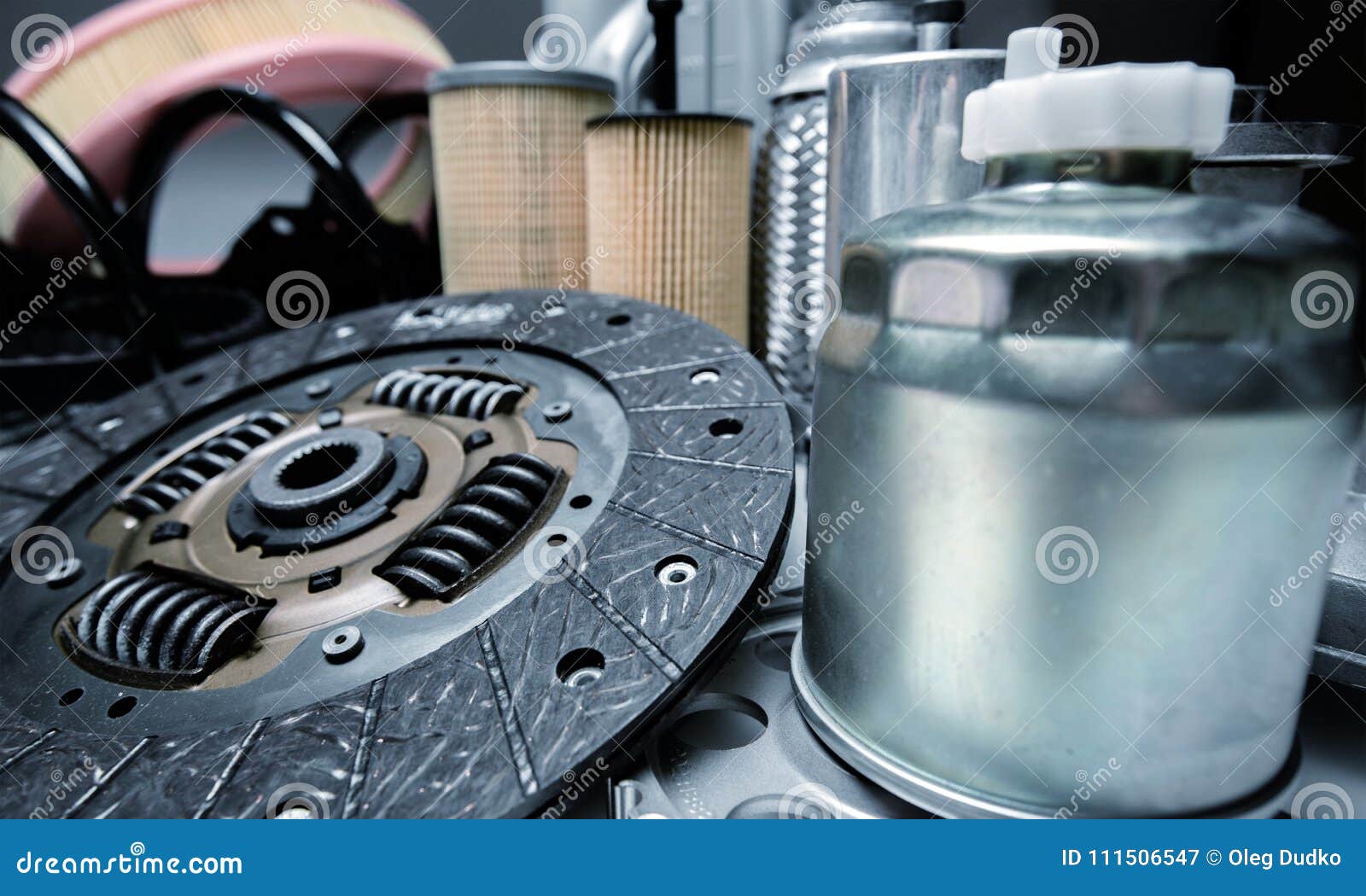 Car Accessories Elements, Gears on Background Stock Image - Image of ...