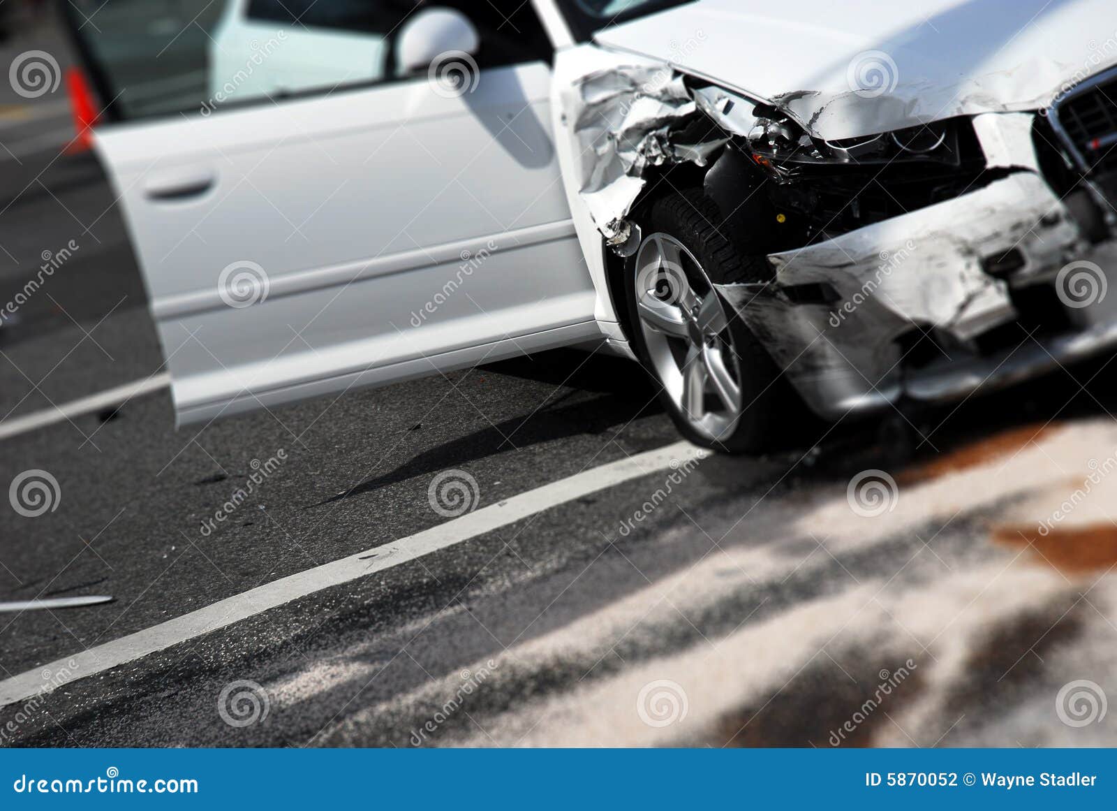 Car Accident Aftermath stock photo. Image of bender, crash - 5870052