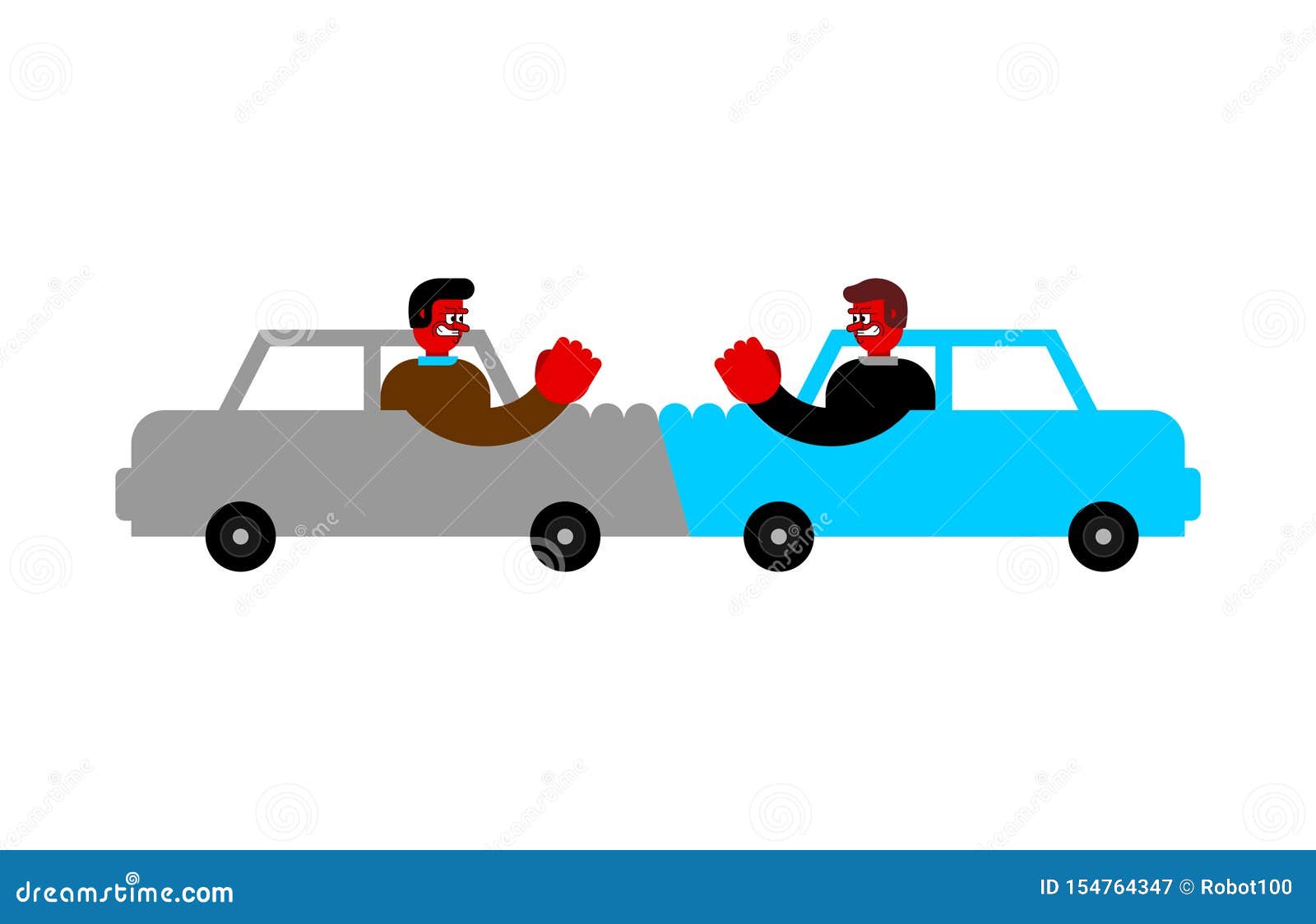 Angry Driver In Downtown Vector Illustration | CartoonDealer.com #49859832