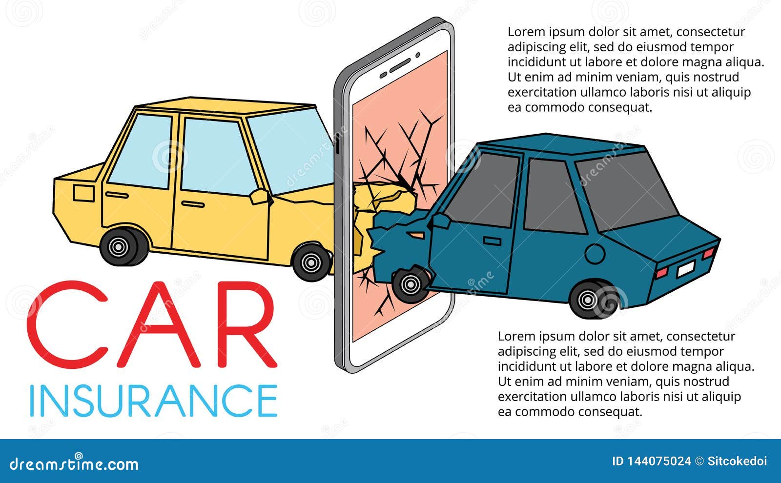 Car Bumping Two Traffic Cones Stock Illustration | CartoonDealer.com ...