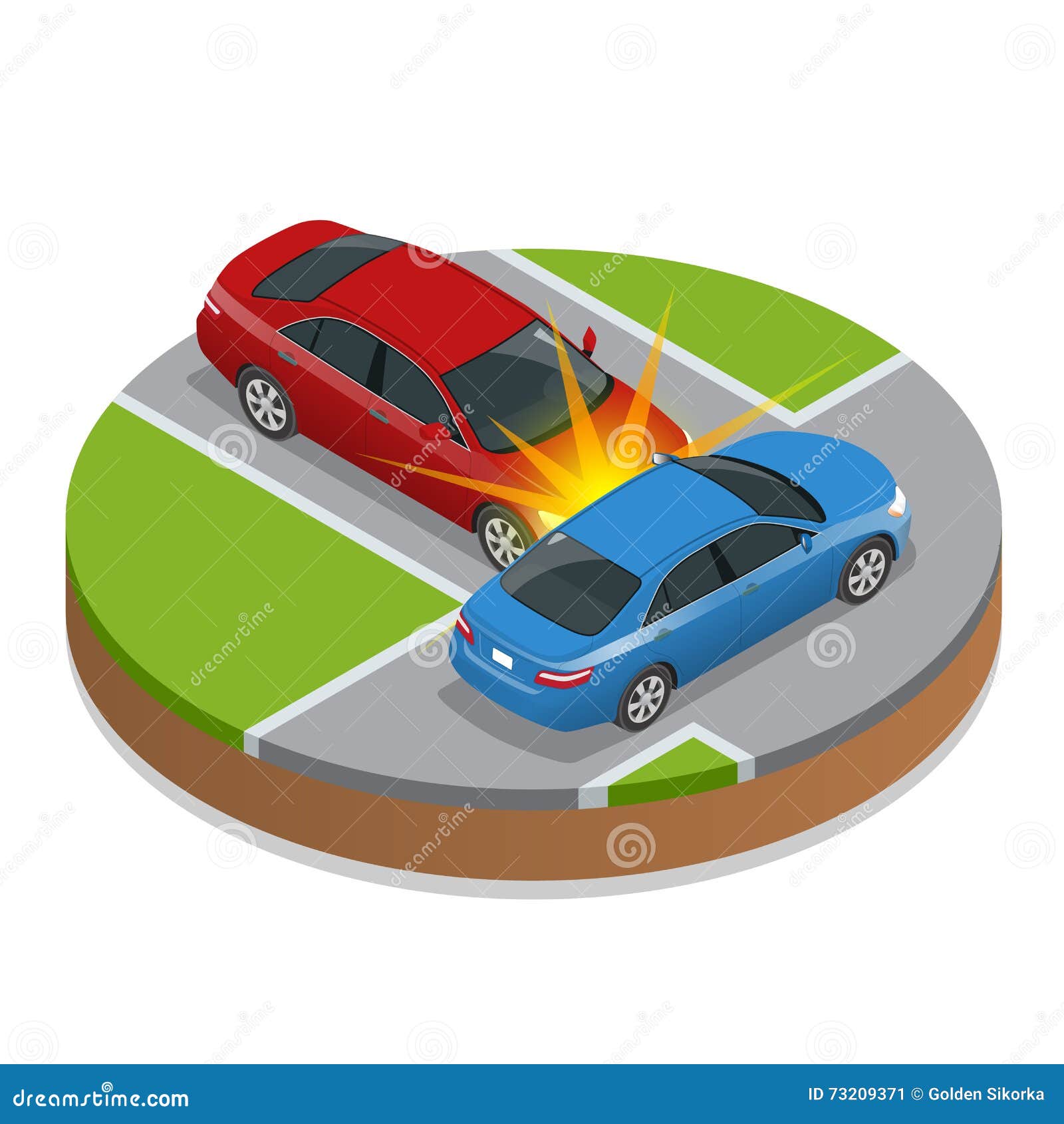 Car Accident. Car Crash. Flat 3d Vector Isometric Illustration Stock ... Car Accident. Car Crash. Flat 3d Vector Isometric Illustration Stock ...
