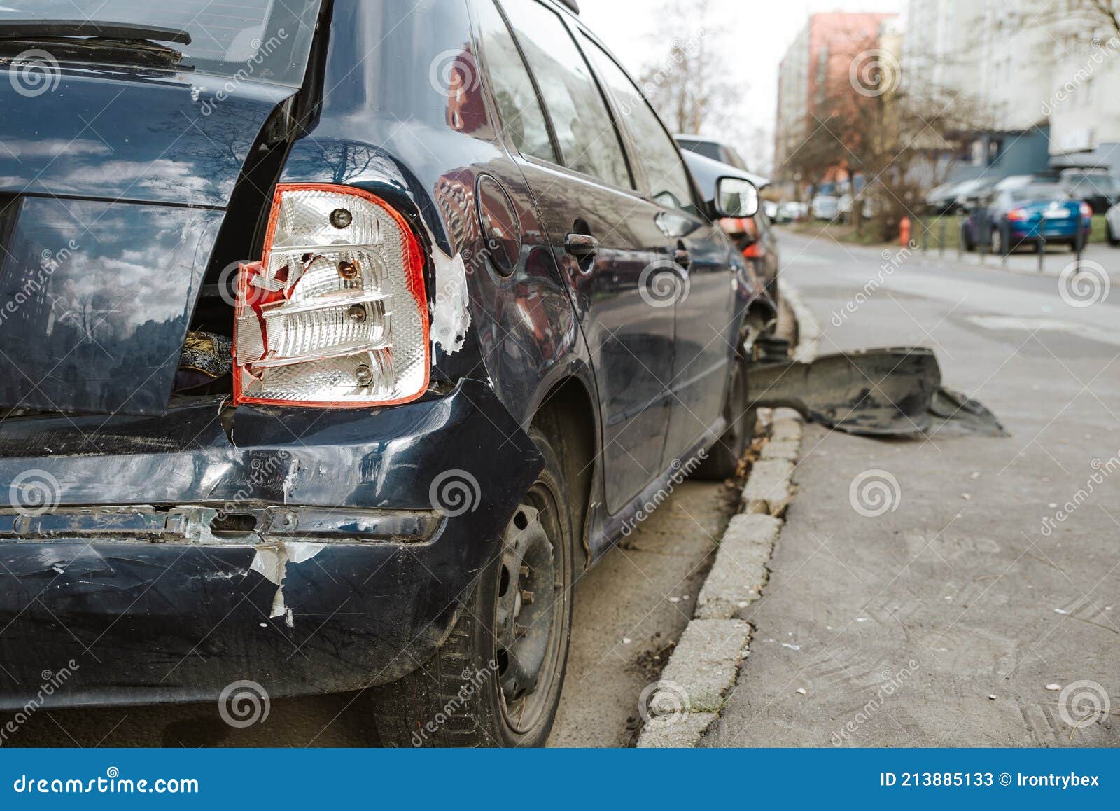 Car Accident, Close Up on a Wrecked Car Stock Image - Image of drive ...