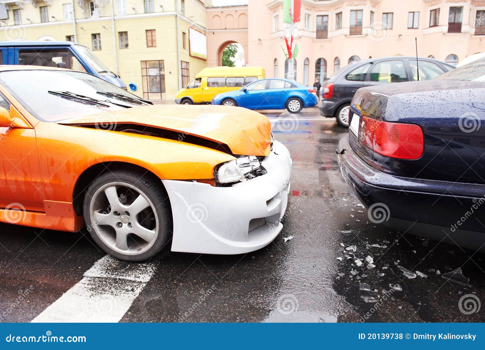 Car Accident Crash from the Rear Stock Photo - Image of bang, body ...