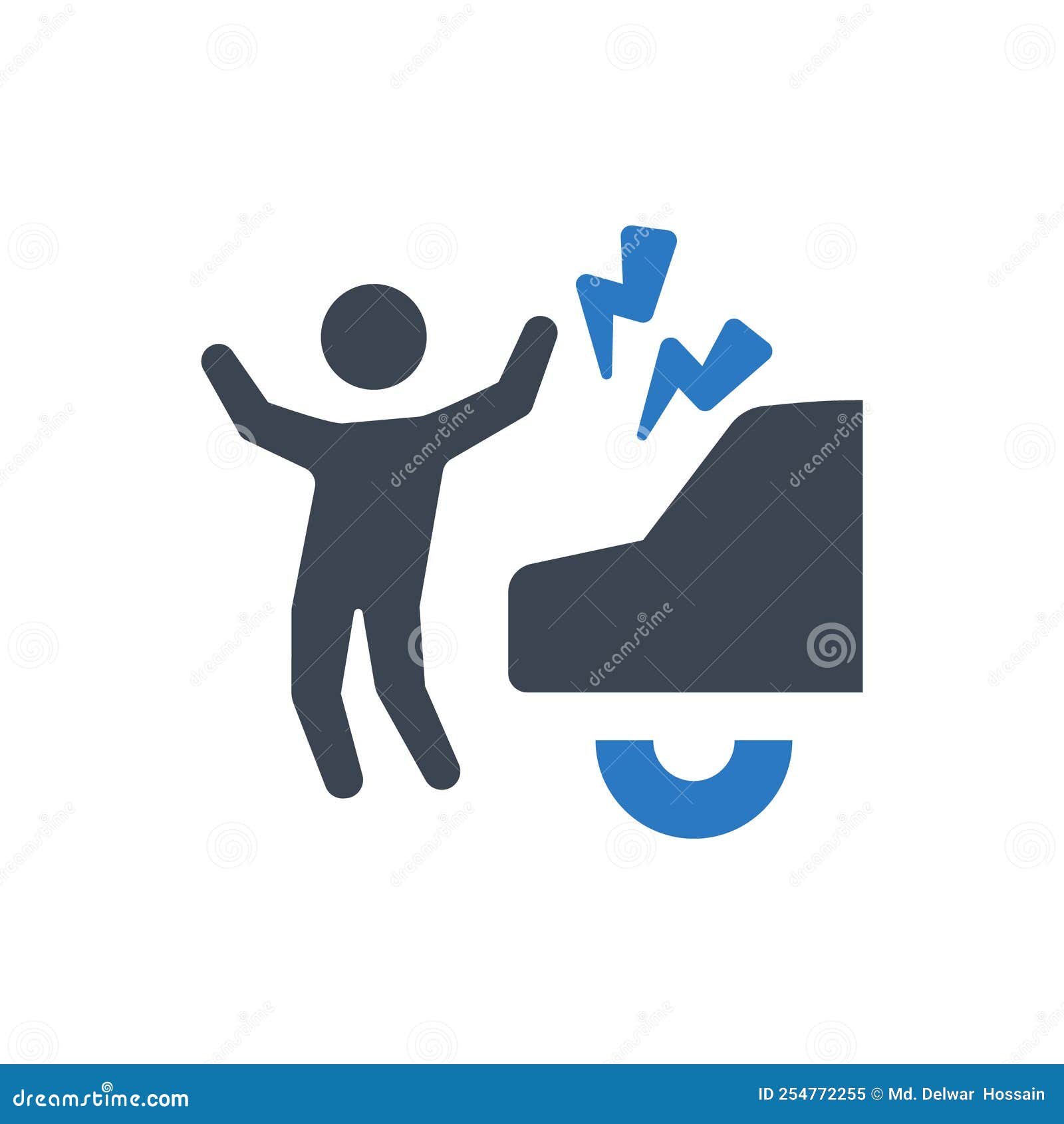 Car accident injure icon stock vector. Illustration of accident - 254772255
