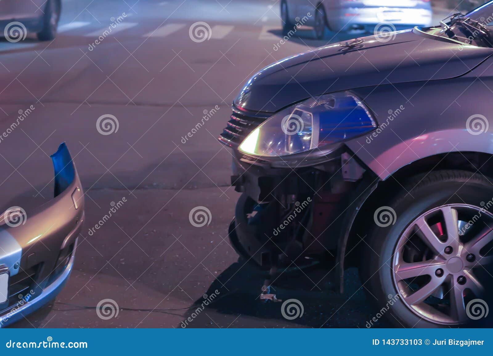 Car Accident at the Intersection Stock Image - Image of automobile ...
