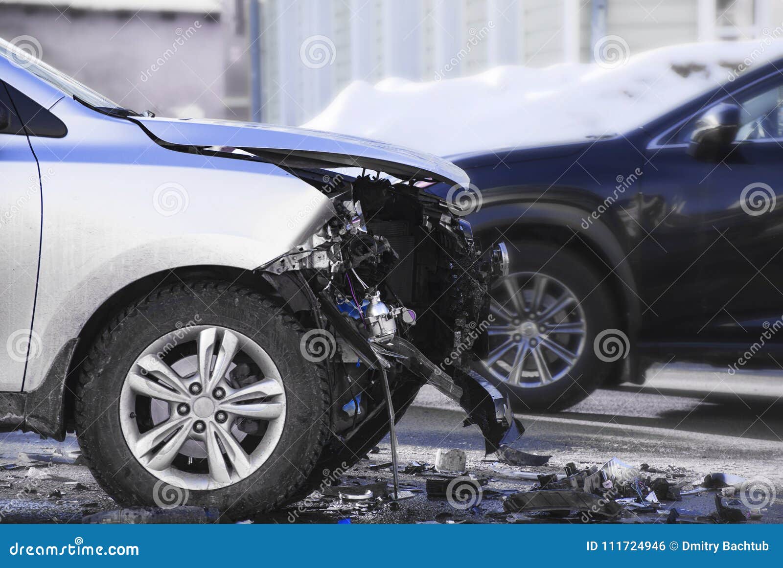 Car Accident at Shallow Depth of Field Stock Photo - Image of collision ...