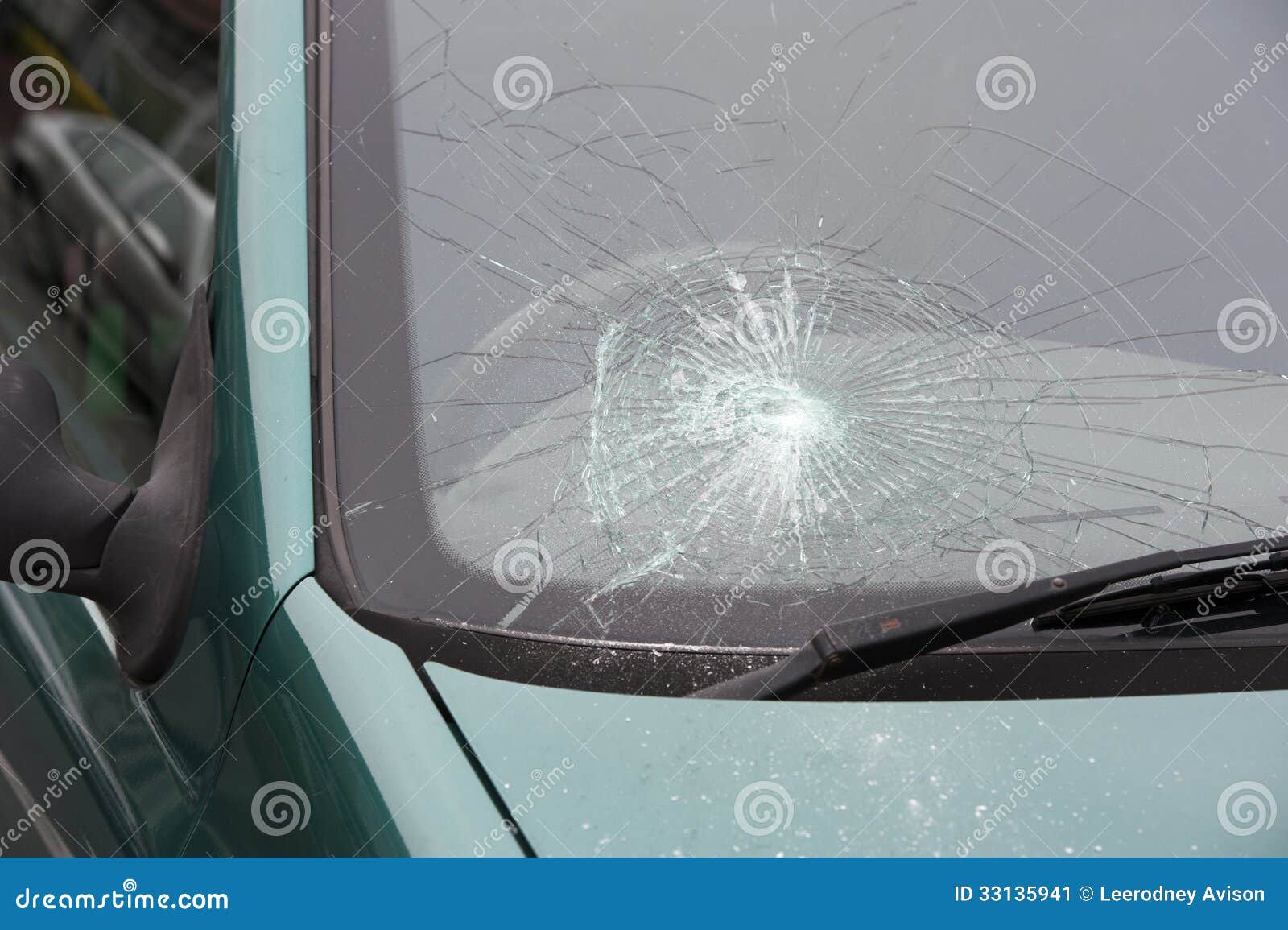 Car Accident Smashed Broken Windscreen Stock Image - Image of cracked ...
