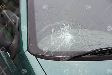 Car Accident Smashed Broken Windscreen Stock Image - Image of cracked ...