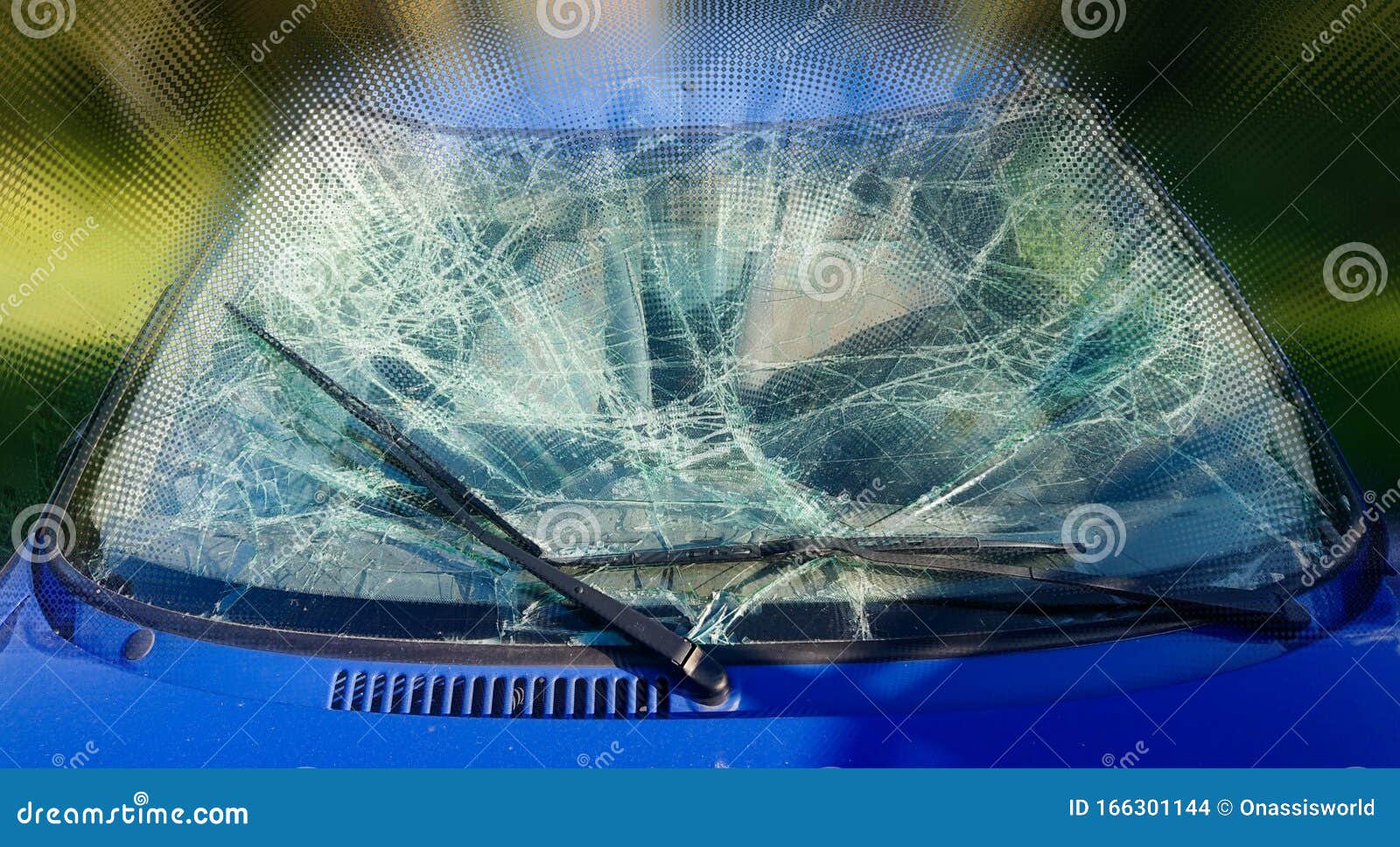 Car Accident Smashed Windscreen Abstract Danger Stock Photo - Image of ...