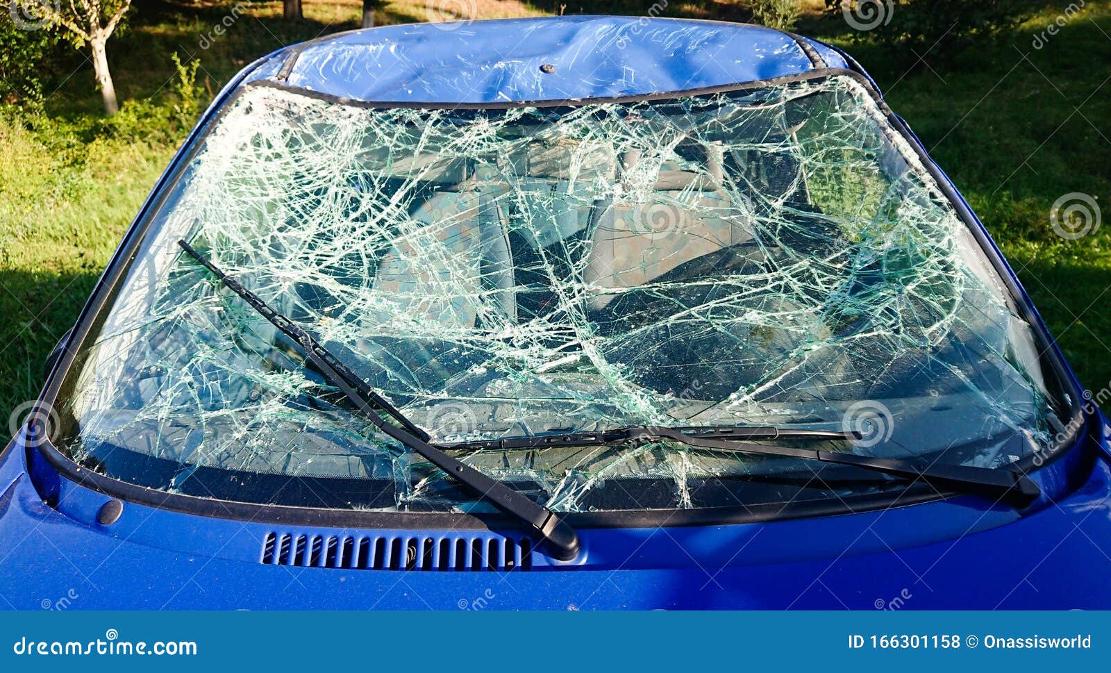 Car Accident Smashed Windscreen Abstract Danger Stock Photo - Image of ...