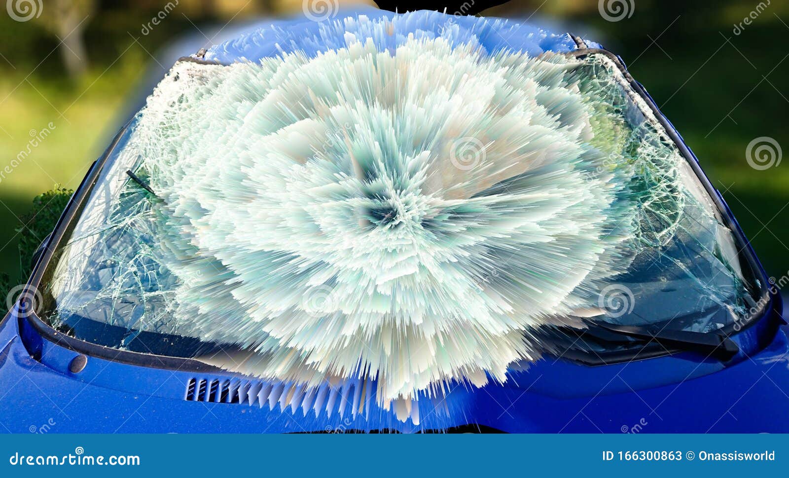 Car Accident Smashed Windscreen Abstract Danger Stock Image - Image of ...