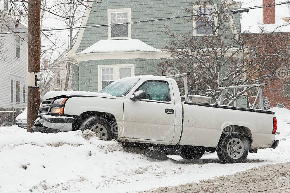 Car accident in snow stock image. Image of auto, destruction - 18246461