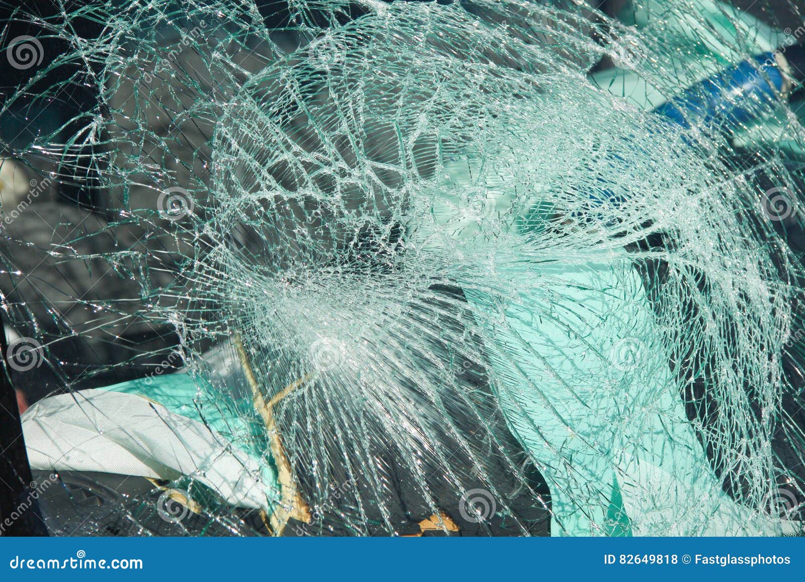 Car Accident Windshield Shatter Stock Photo - Image of shatter ...