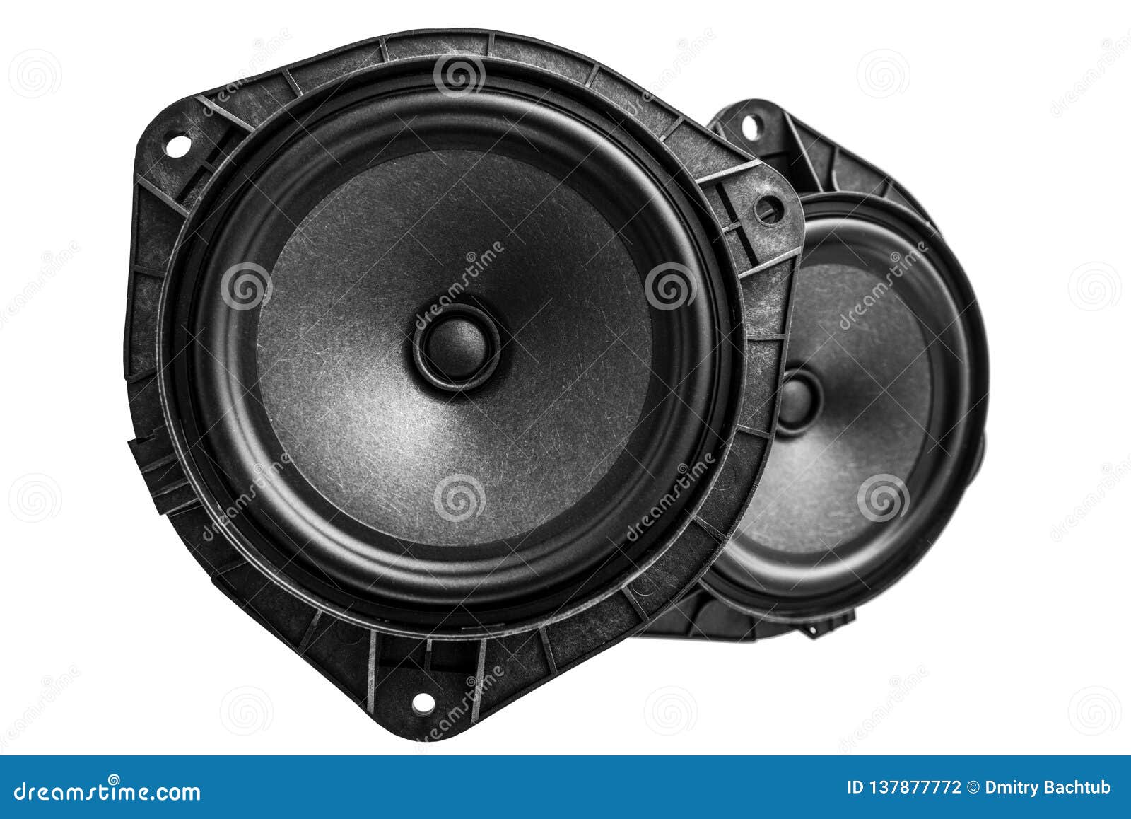 Car Acoustic Speaker Isolated on White Background Stock Photo - Image ...