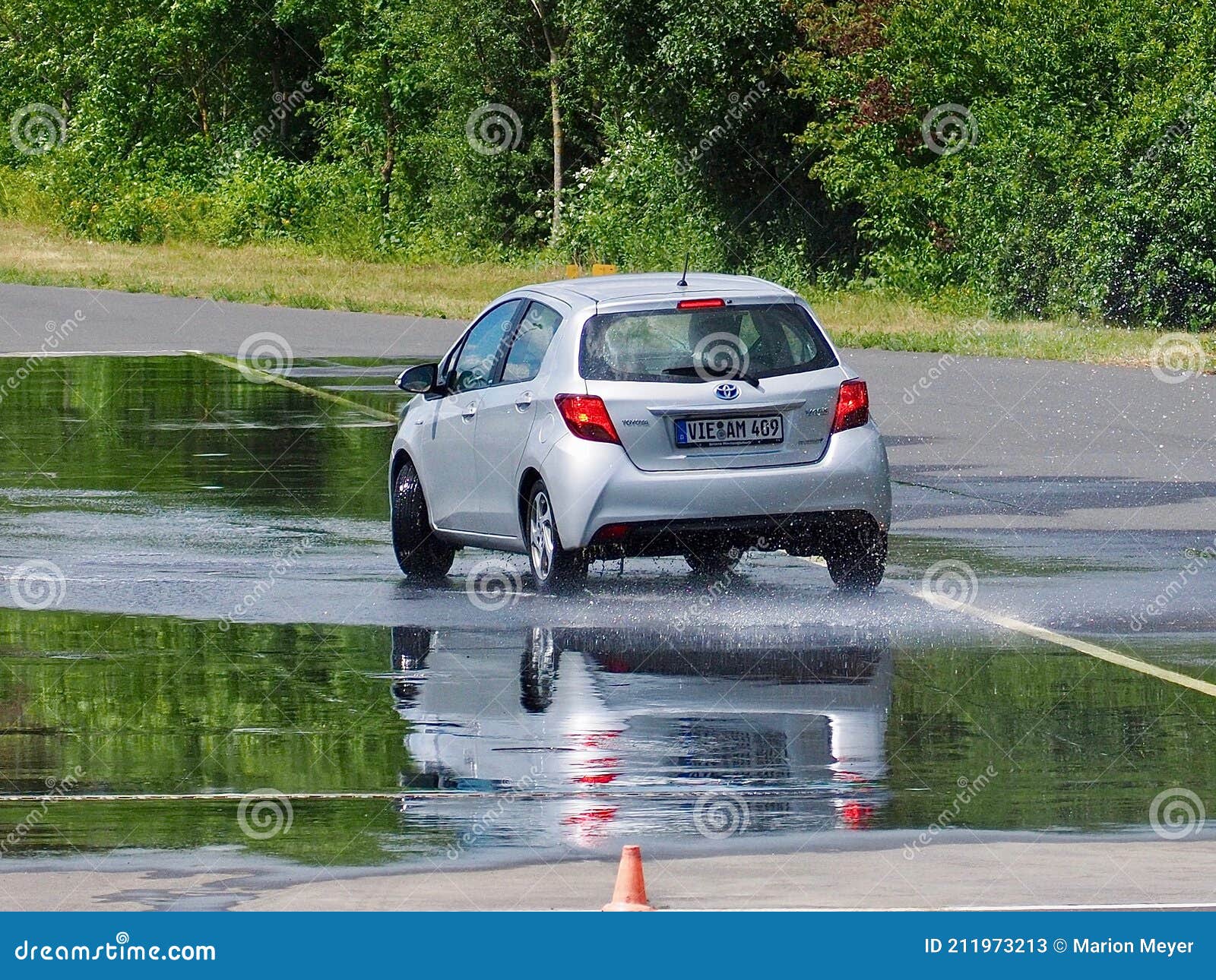Car at ADAC Driving Safety Aquaplaning Training Editorial Stock Photo ...