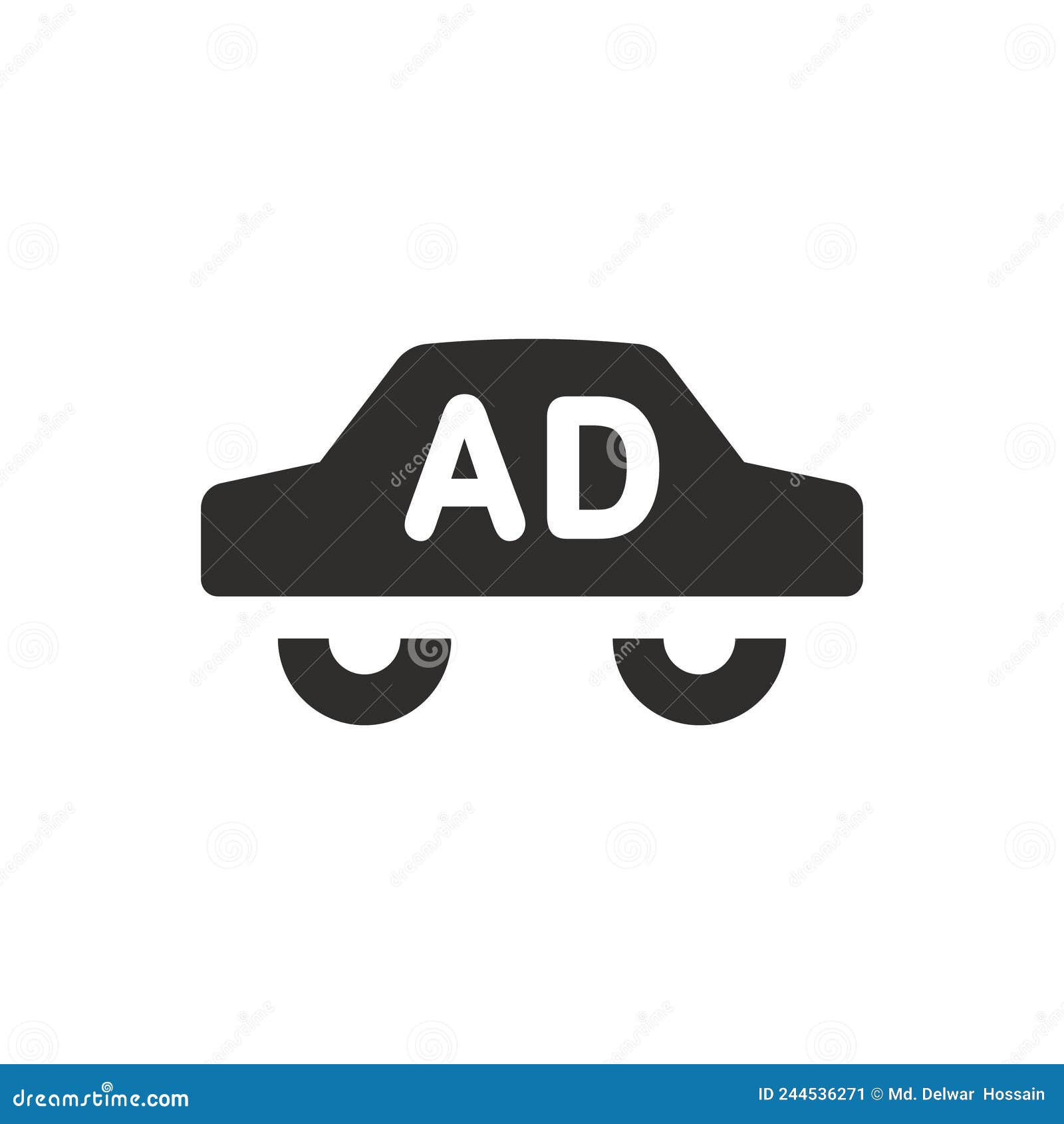 Car advertising icon stock vector. Illustration of vector - 244536271