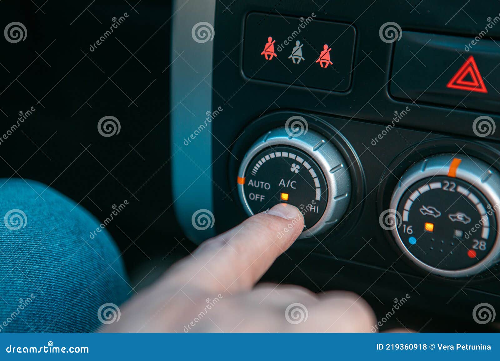 Car Air Condition Climate Control Stock Photo - Image of temperature ...
