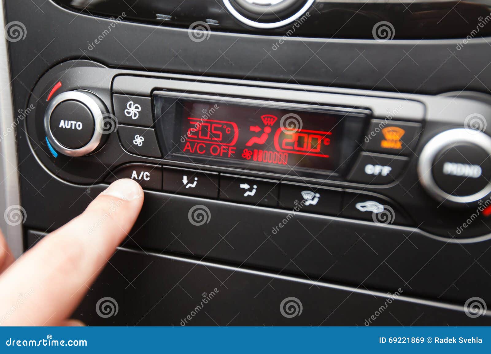 Car Air Conditioner stock image. Image of luxury, control - 69221869