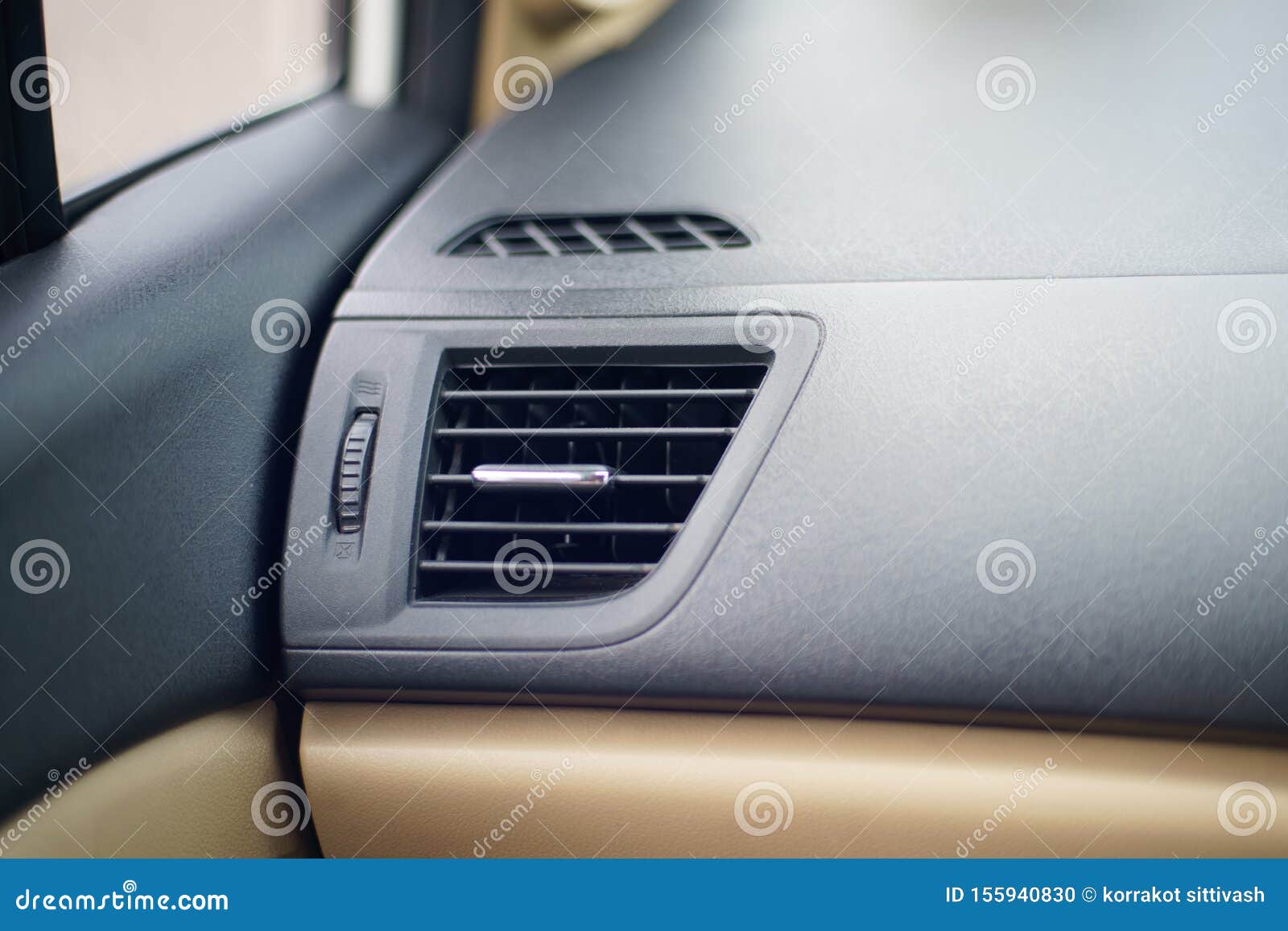 Car Air Conditioner Grid Panel on Console Close Up Stock Photo - Image ...