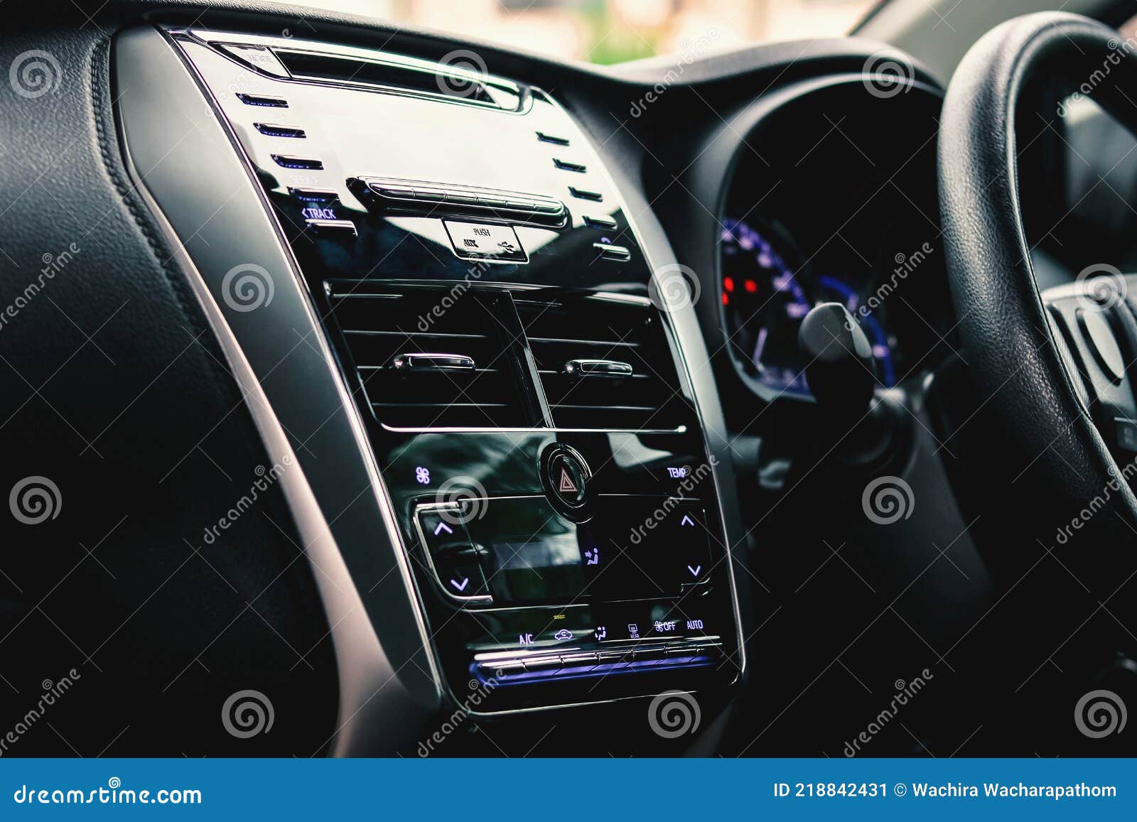 Car Air Conditioning Button Control Stock Image - Image of automatic ...