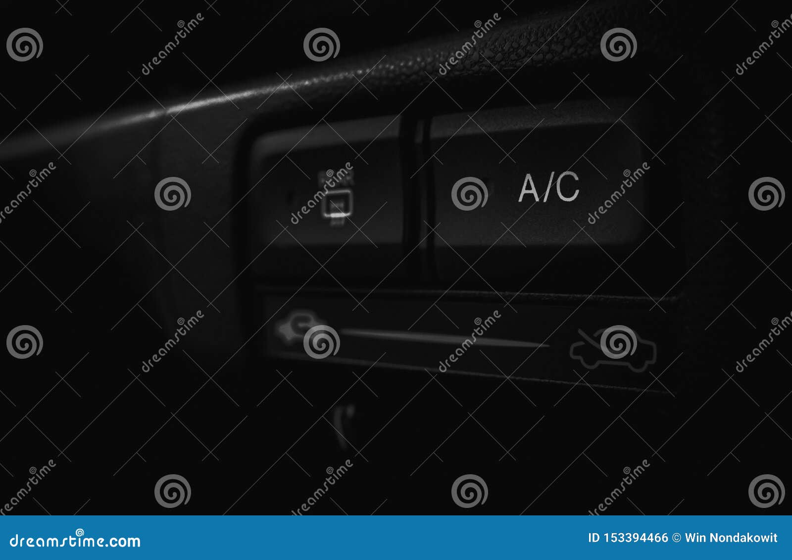 Air Conditioning Button Inside A Car. Climate Control AC Unit In The ...