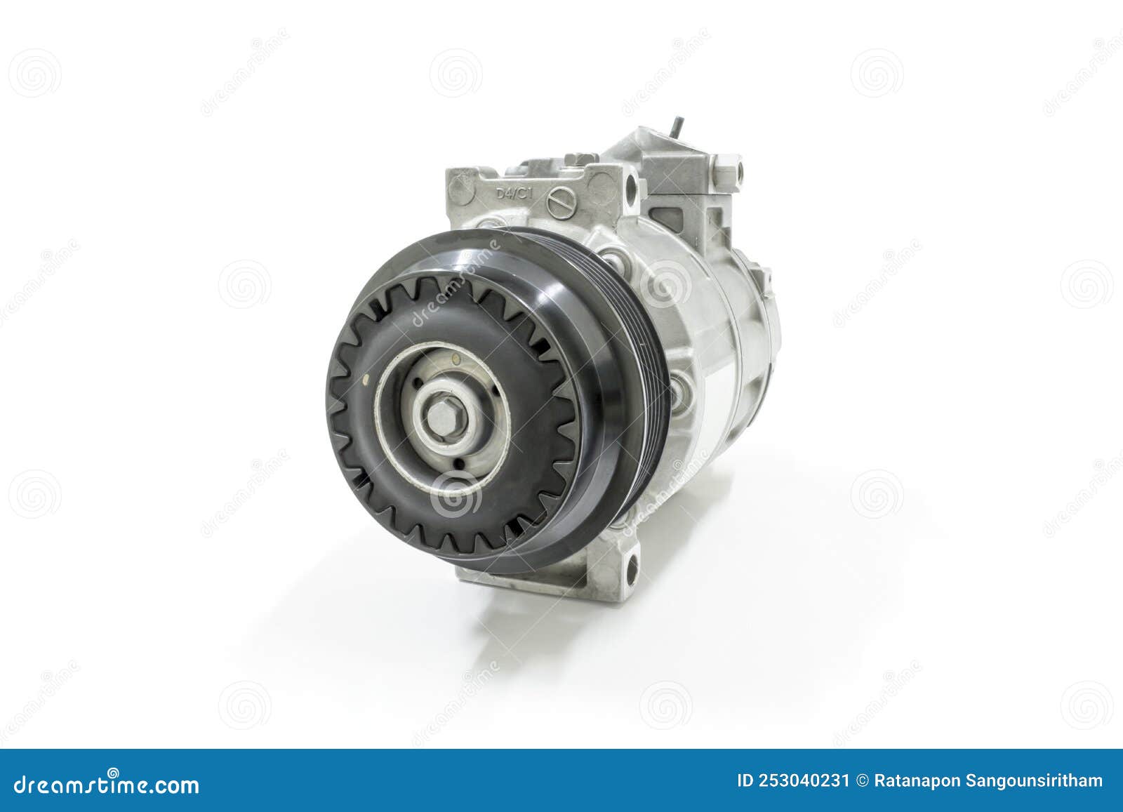 Car Air Conditioning Compressor on a White Background, Isolated, Car ...