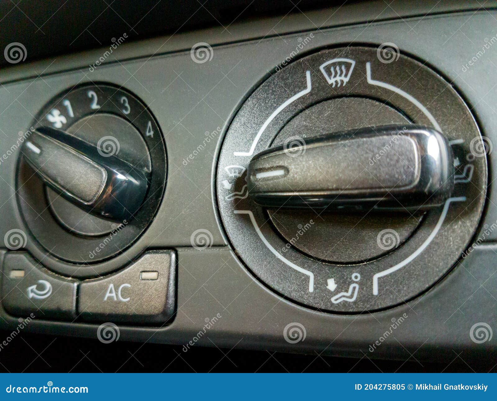 Car Air Conditioning Control Panel Stock Image - Image of direction ...