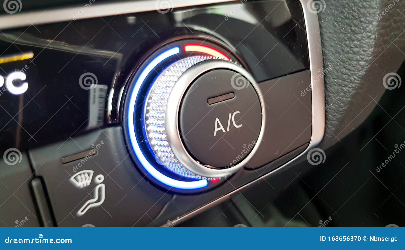 Car Air Conditioning and Heater Button in Modern Car Stock Photo ...