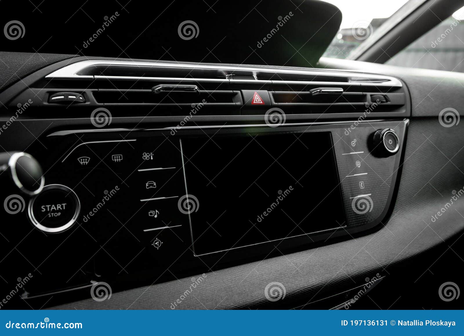 Car Air Conditioning Panel on the Luxury Car Console. Car Climate ...