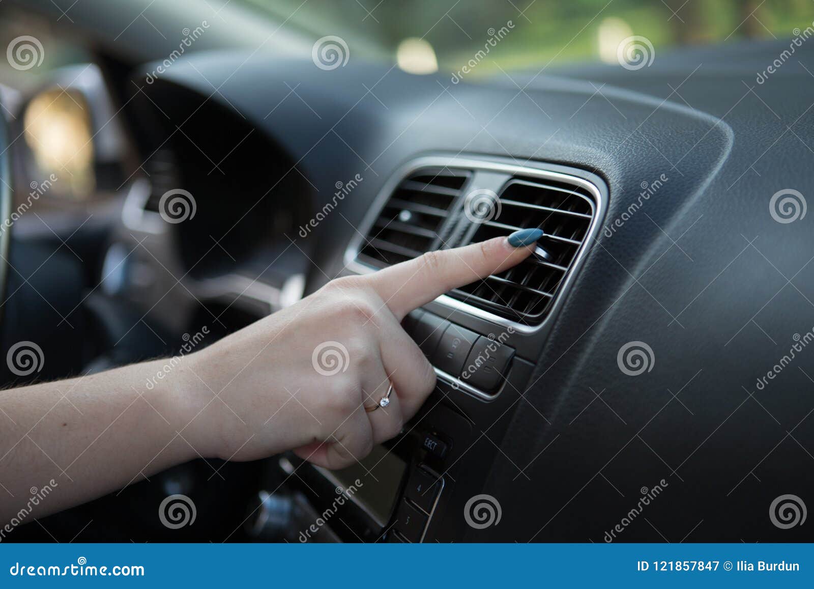 Car Air Conditioning System. Auto Interior Stock Image - Image of ...
