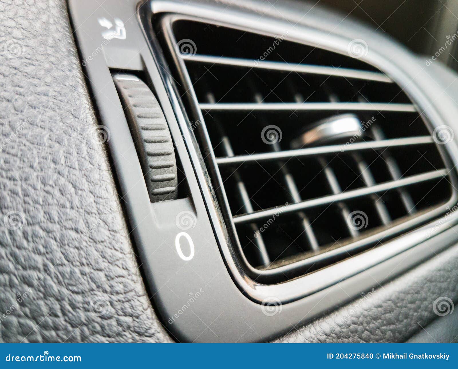 Car Air Conditioning System Grid Panel on Console Stock Photo - Image ...