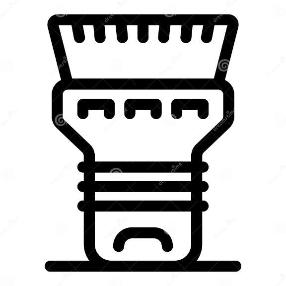 Car Air Filter Being Inserted in Engine Compartment Icon Stock ...