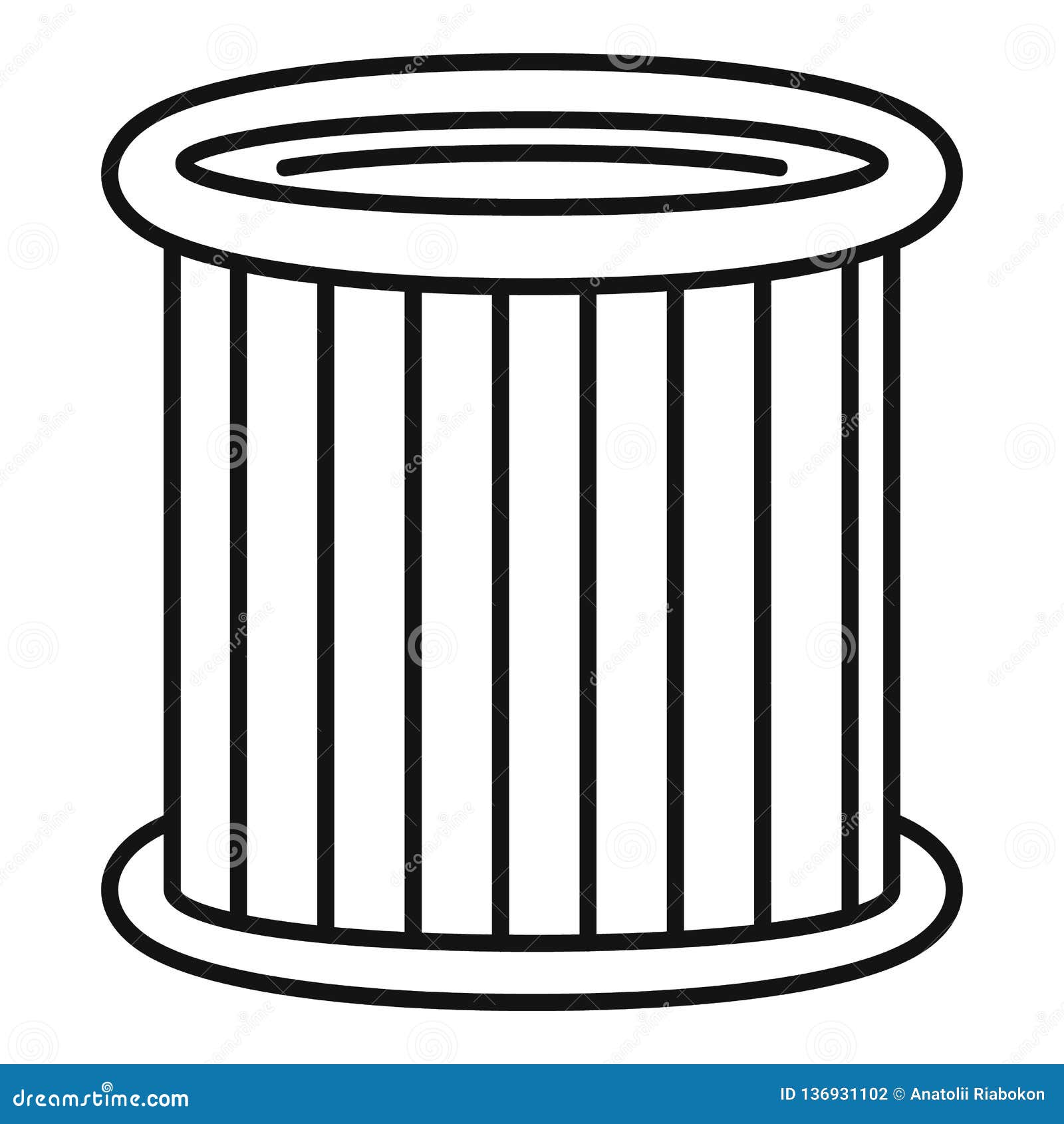 Car Air Filter Icon, Outline Style Stock Vector - Illustration of ...