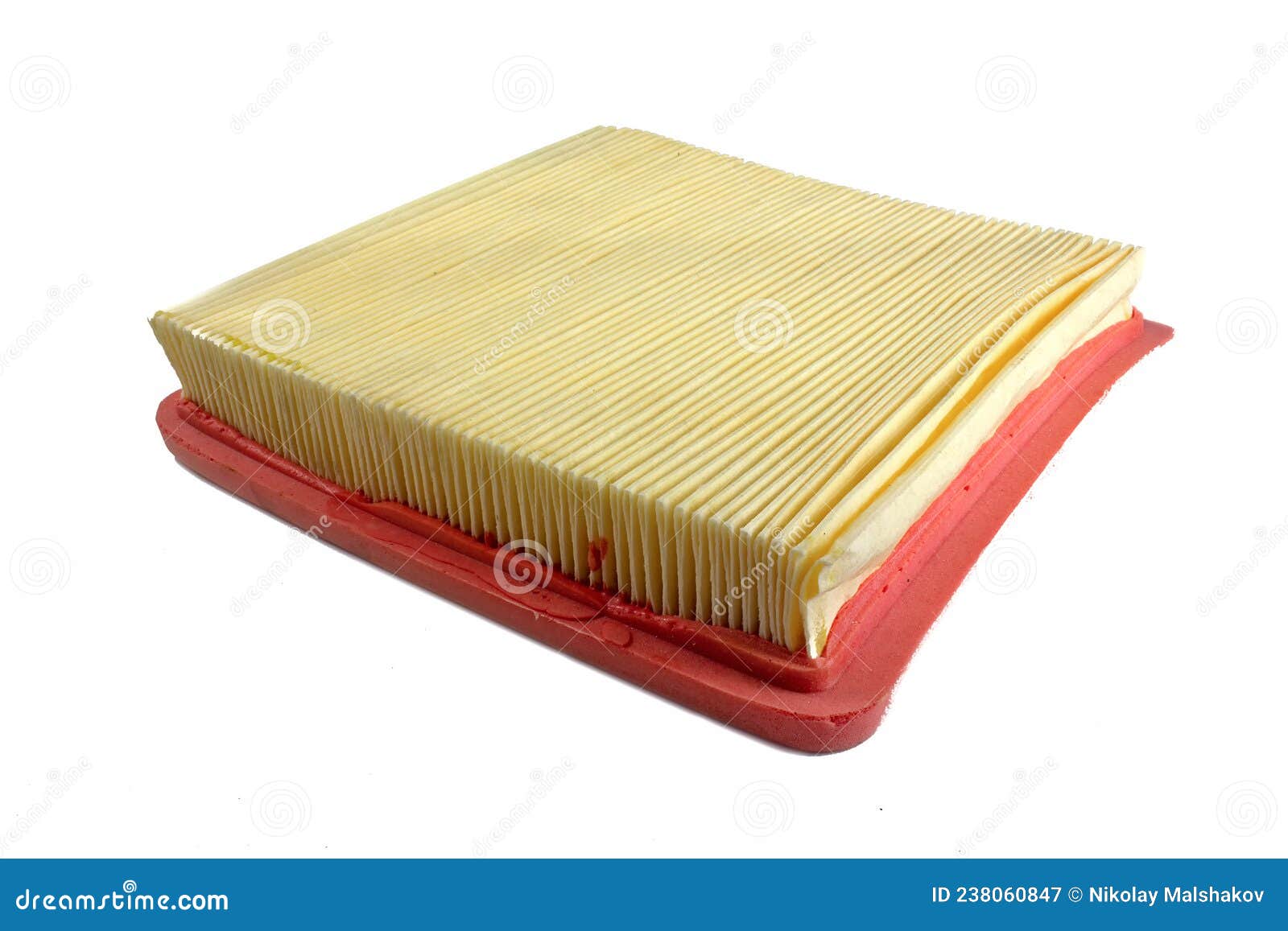 Car Air Filter Isolated on White Background Stock Image - Image of ...