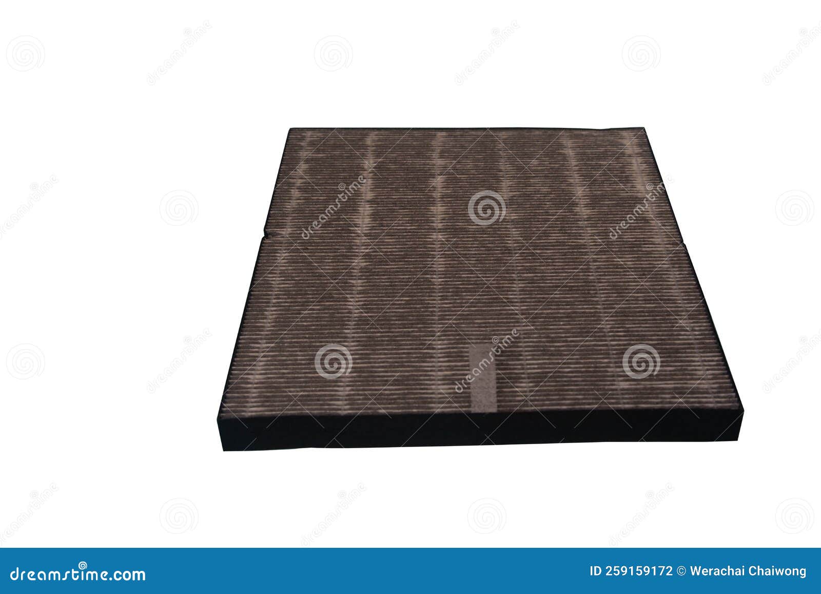 Car Air Filter Placed on a White Background. Stock Photo - Image of ...