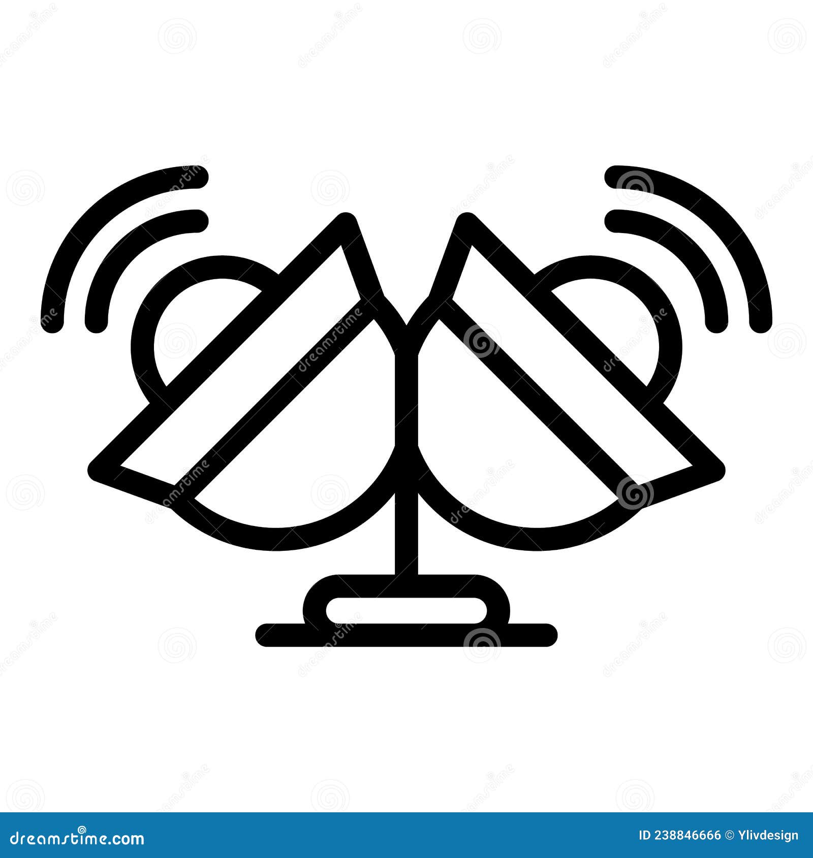 Car Alarm Sound Icon Outline Vector. Key System Stock Vector ...