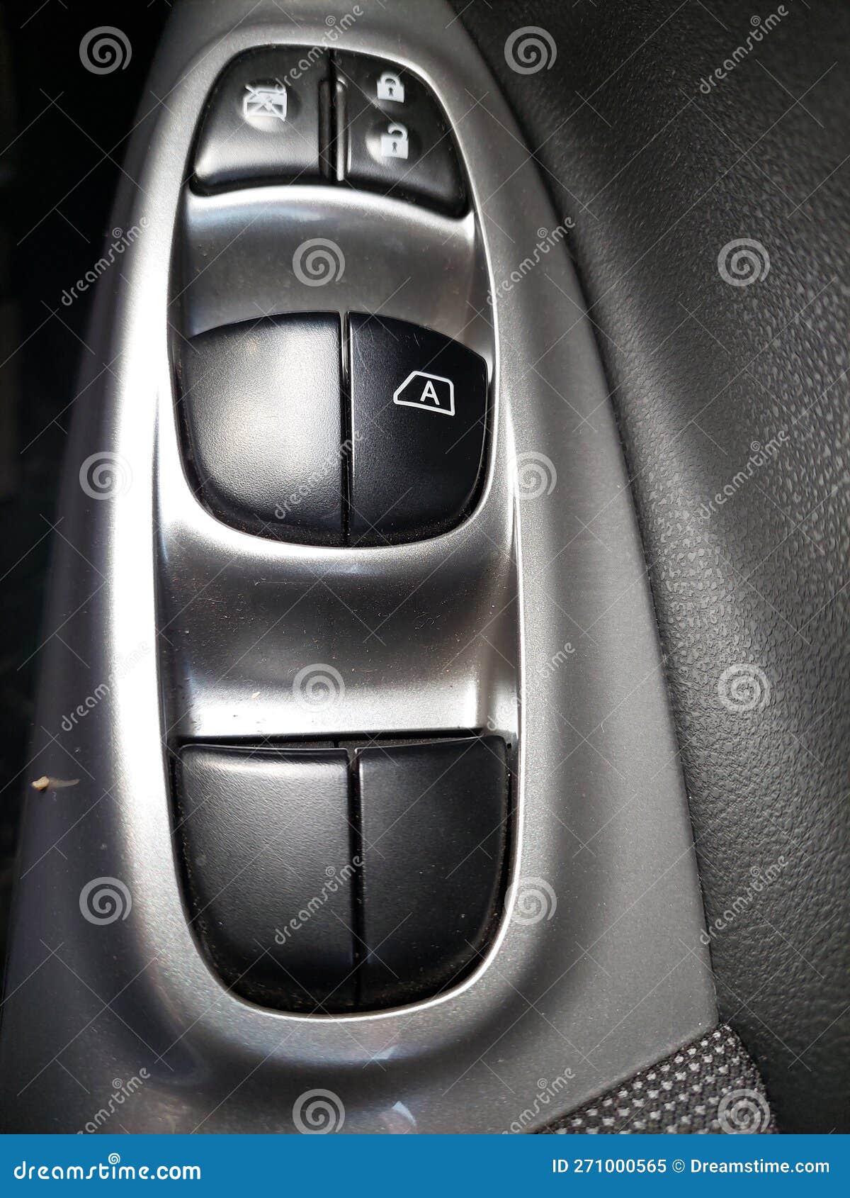 The Car All Windows Button Up Down Buttons Stock Image - Image of sedan ...