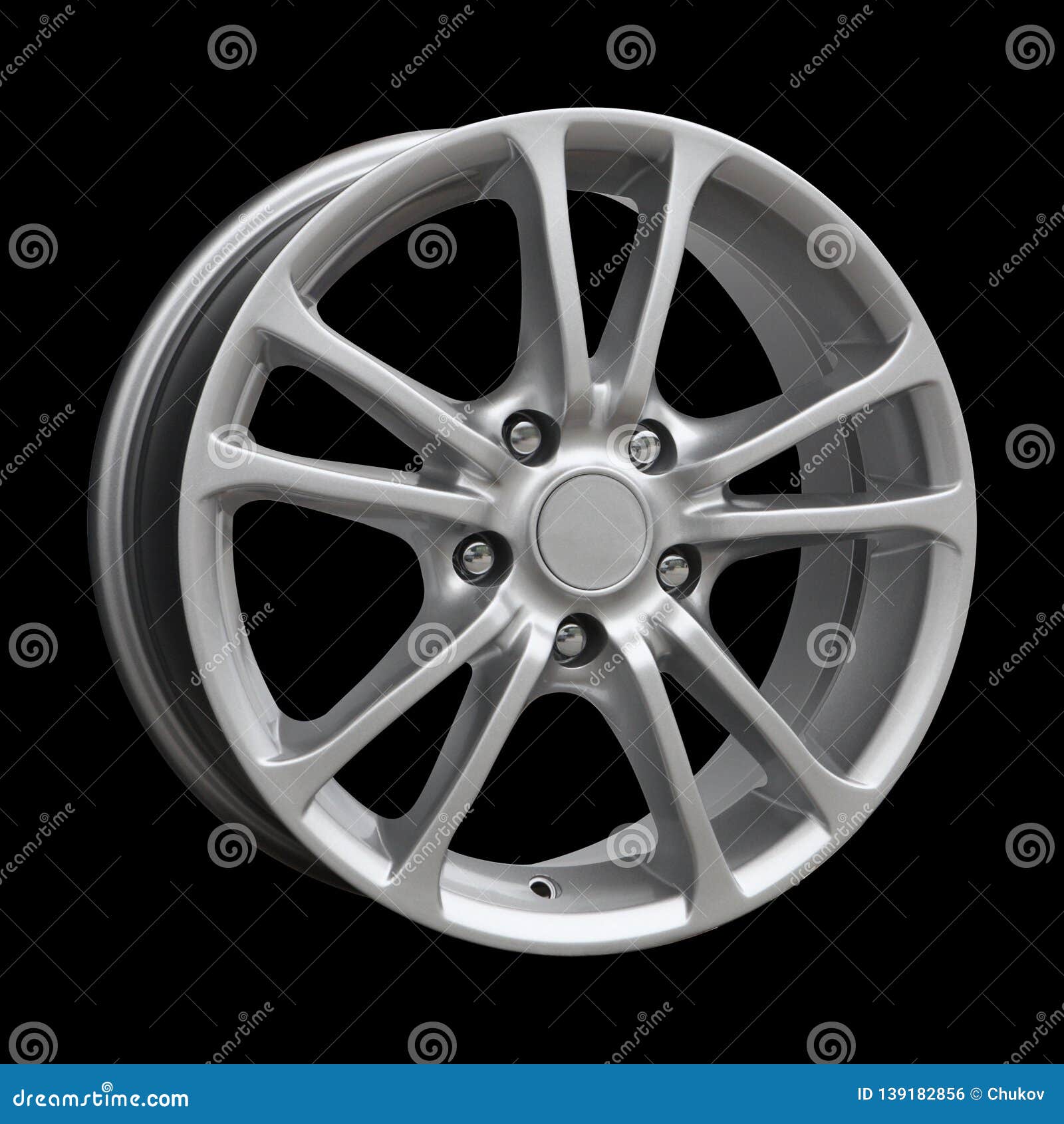 Car alloy wheel, isolated stock photo. Image of object - 139182856