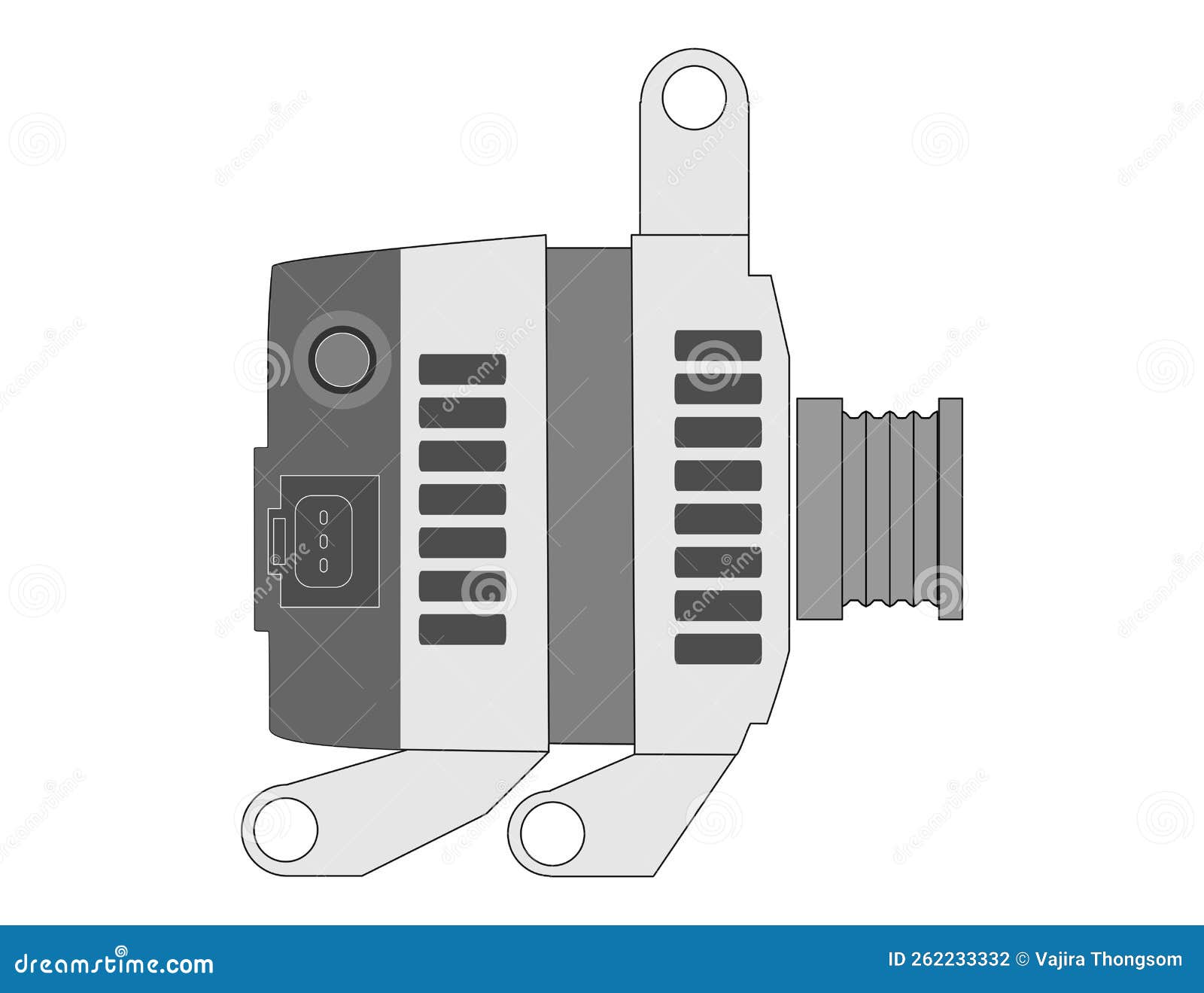 Car Alternator, Electricity Generator, Vector Illustration Stock Vector ...