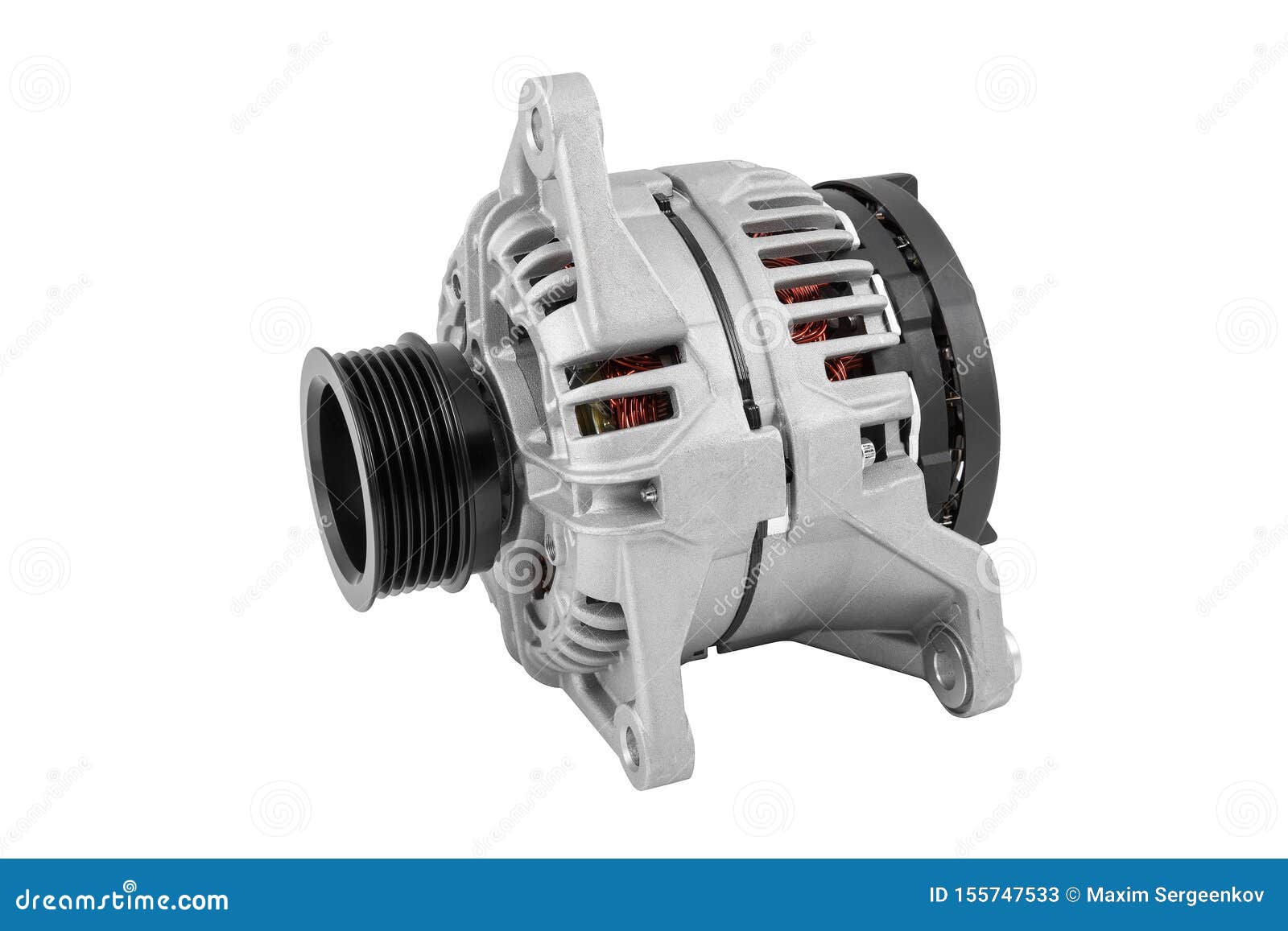Car Alternator on White Background Stock Image - Image of auto ...