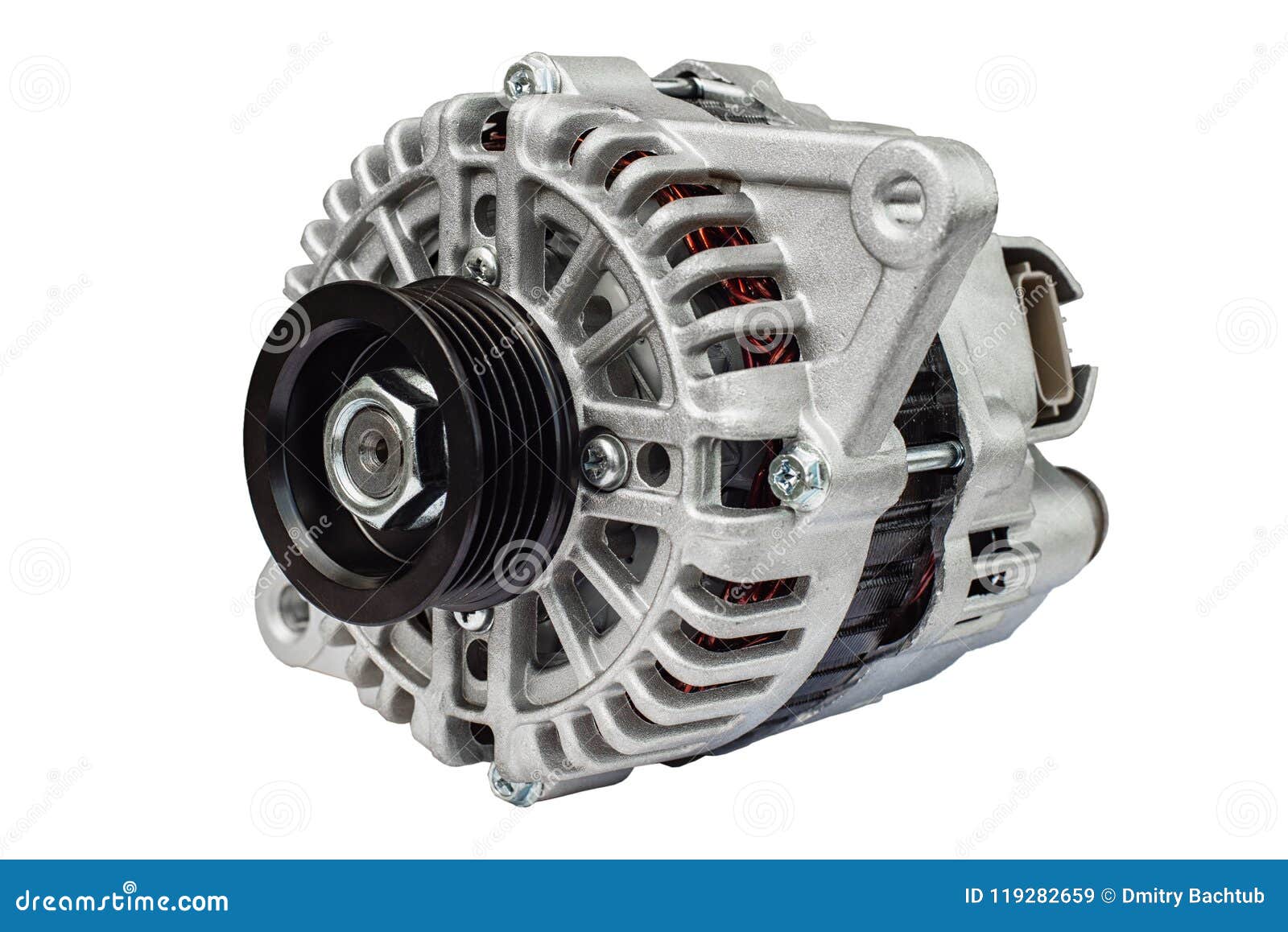 Car Alternator on a White Background Stock Image - Image of mechanic ...