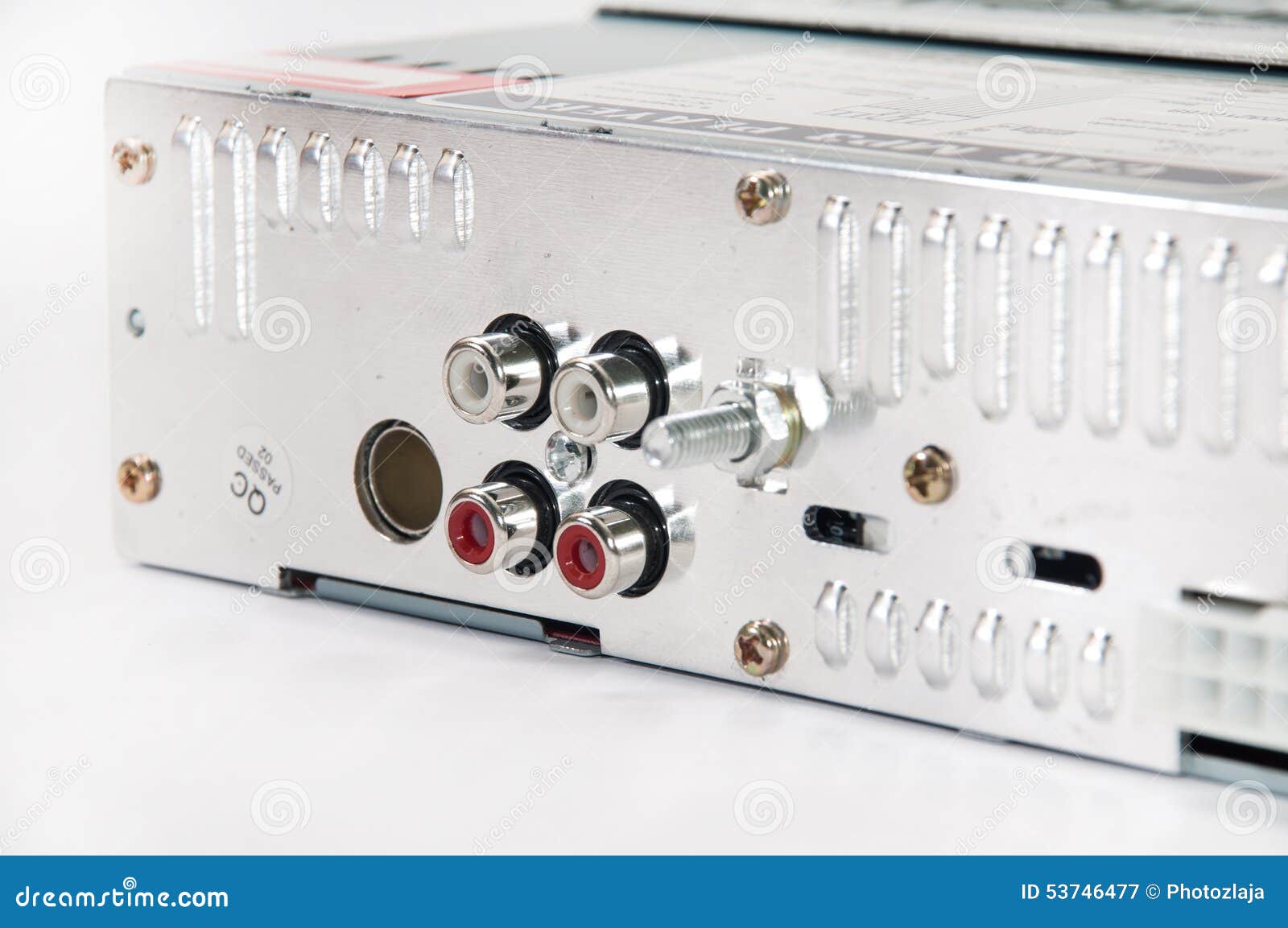 Car amplifier inputs stock image. Image of output, auto - 53746477