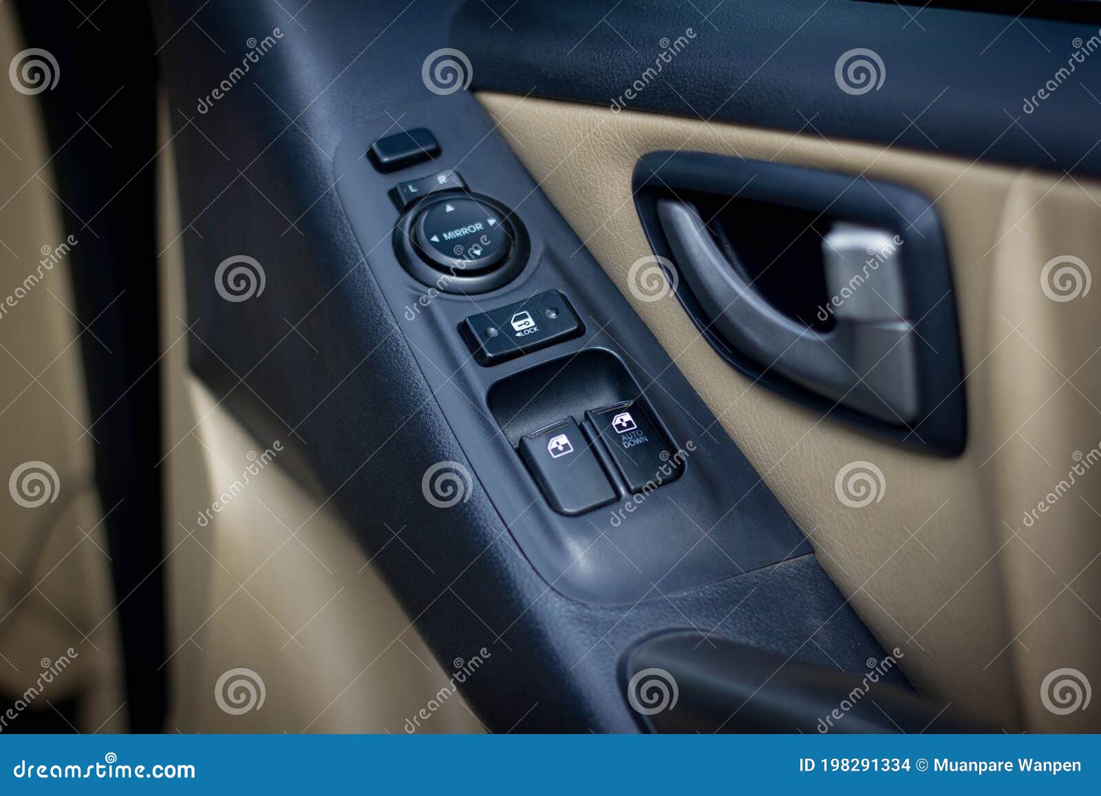 Car Arm Rest with Control Panel. Door Lock & Mirror Control. Window ...
