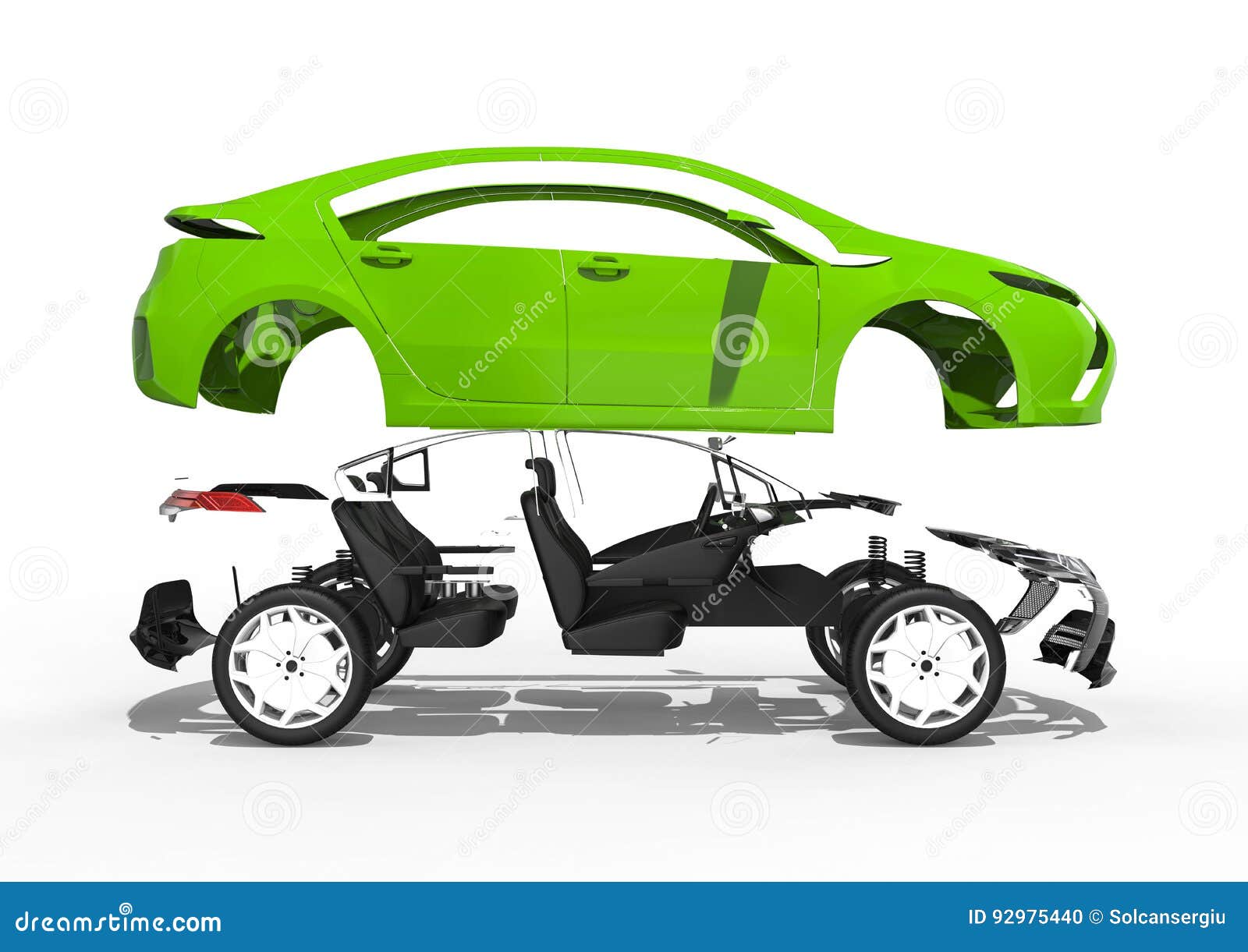 Car assembly stock illustration. Illustration of invention - 92975440